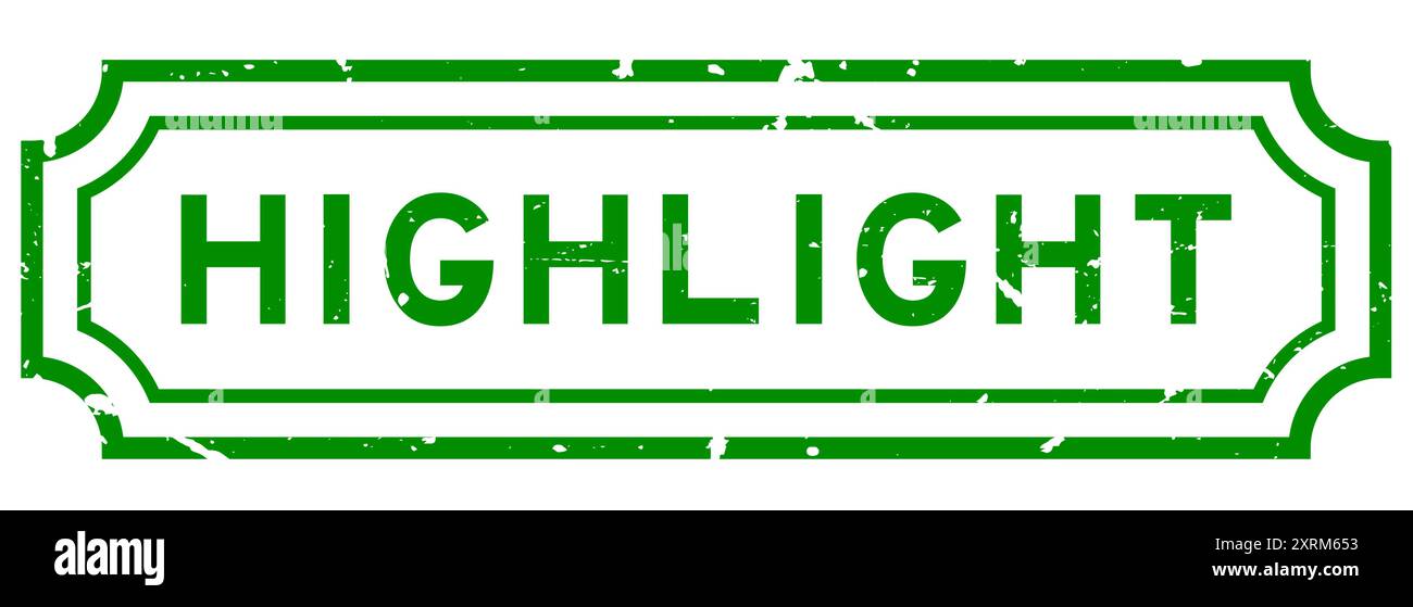 Grunge green highlight word rubber seal stamp on white background Stock Vector Image & Art - Alamy