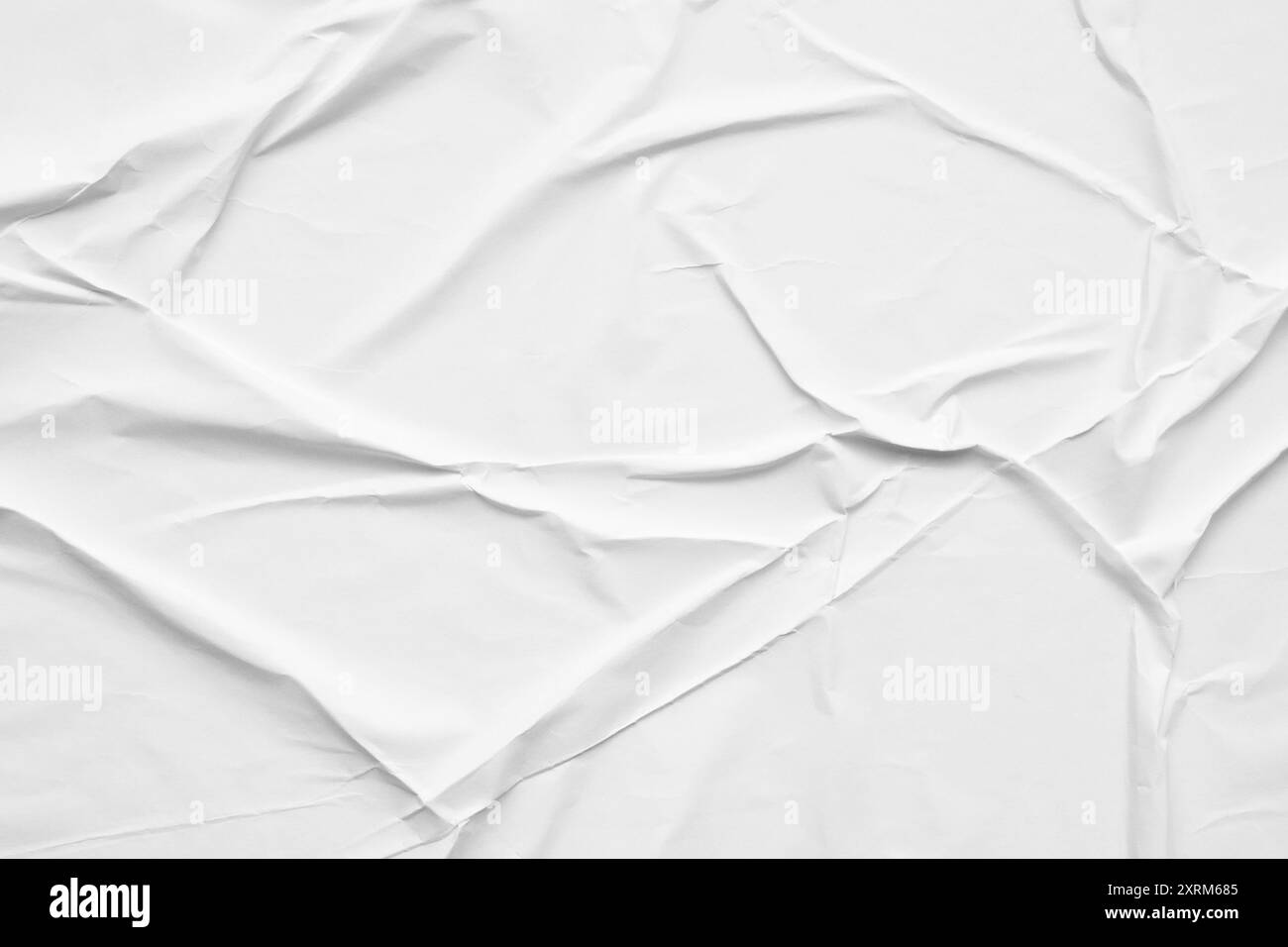 Blank white crumpled and creased paper poster texture background Stock ...