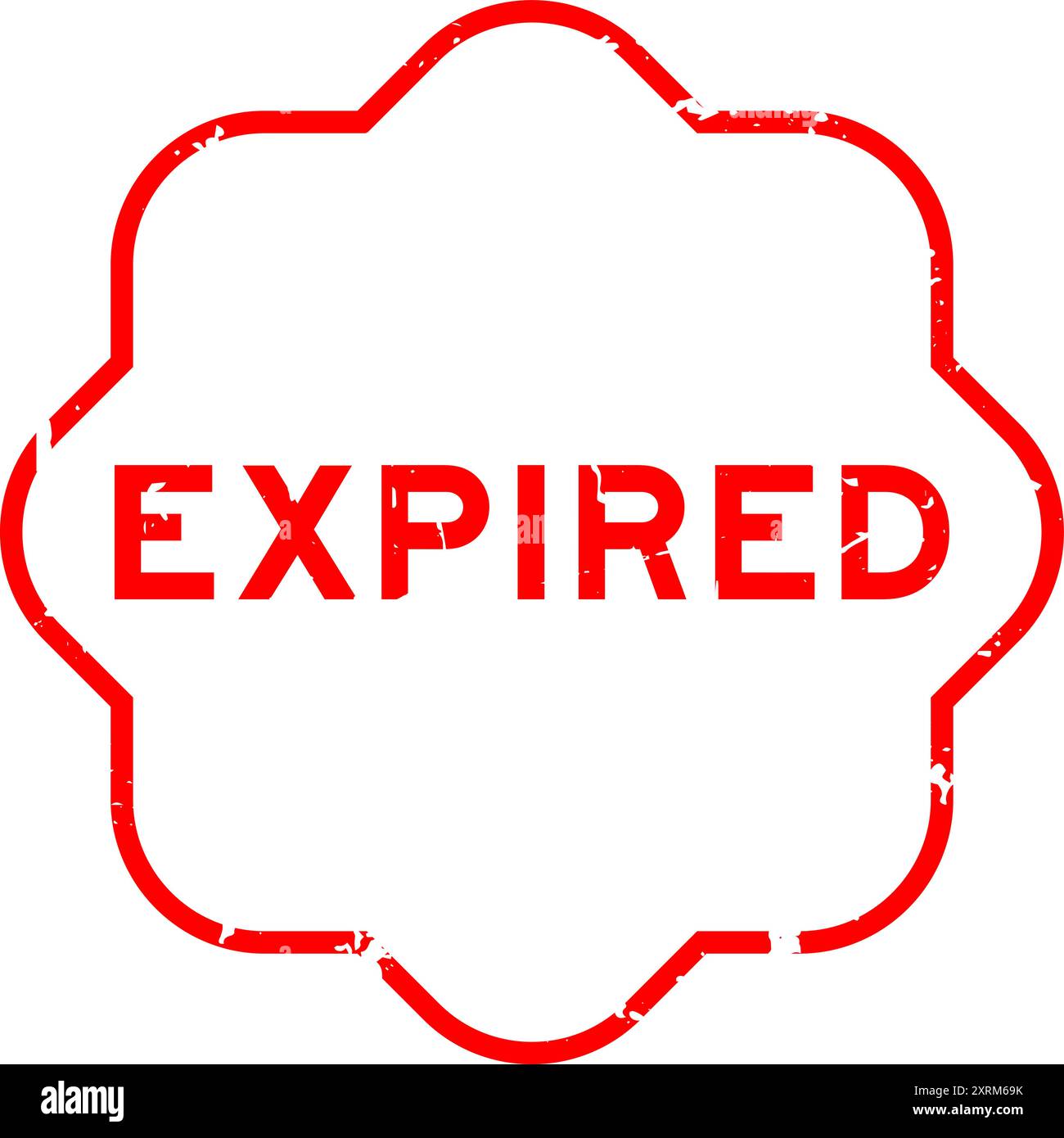 Grunge red expired word rubber seal stamp on white background Stock ...