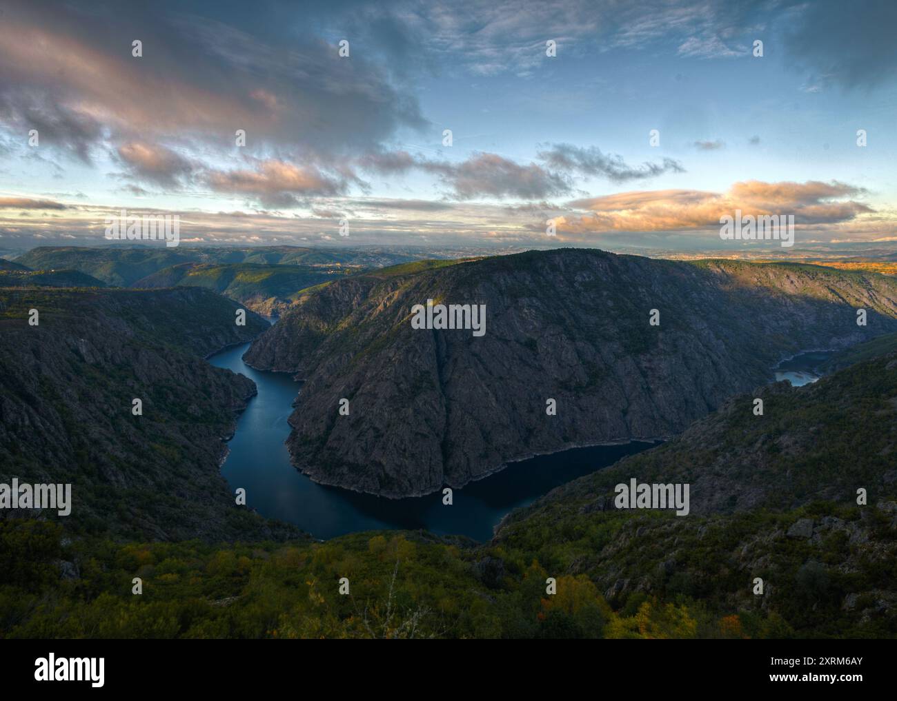 The Sil River crossing the steepest areas of the canyon in the Ribeira ...