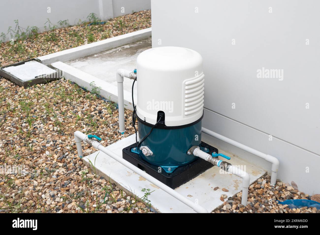 automatic water pump station outside the house Stock Photo - Alamy