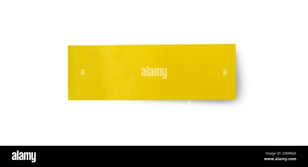 Yellow post note paper sticker isolated on white background Stock Photo ...