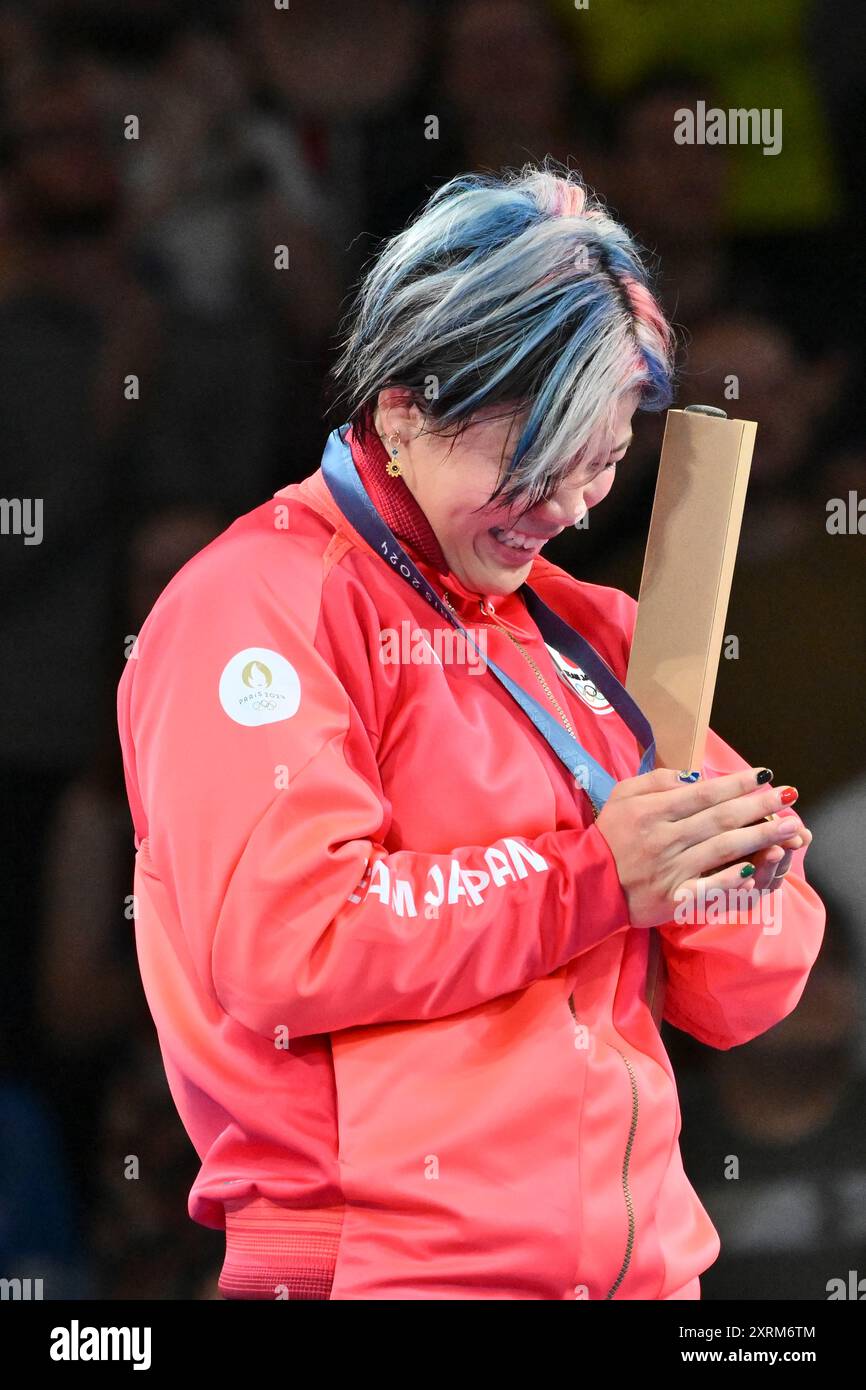 CAGAMI Yuka (JPN) Japan, Gold Medal, Medal Ceremony, Wrestling Women's Freestyle 76kg Final at ...