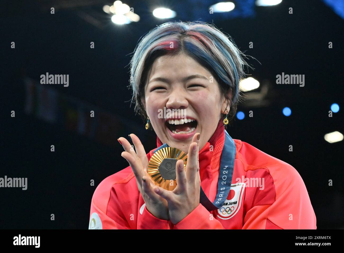 CAGAMI Yuka (JPN) Japan, Gold Medal, Medal Ceremony, Wrestling Women's Freestyle 76kg Final at ...