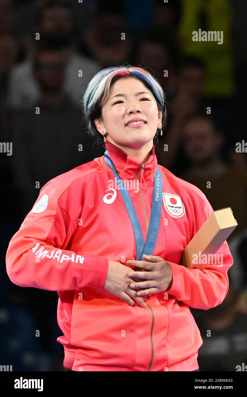 CAGAMI Yuka (JPN) Japan, Gold Medal, Medal Ceremony, Wrestling Women's Freestyle 76kg Final at ...
