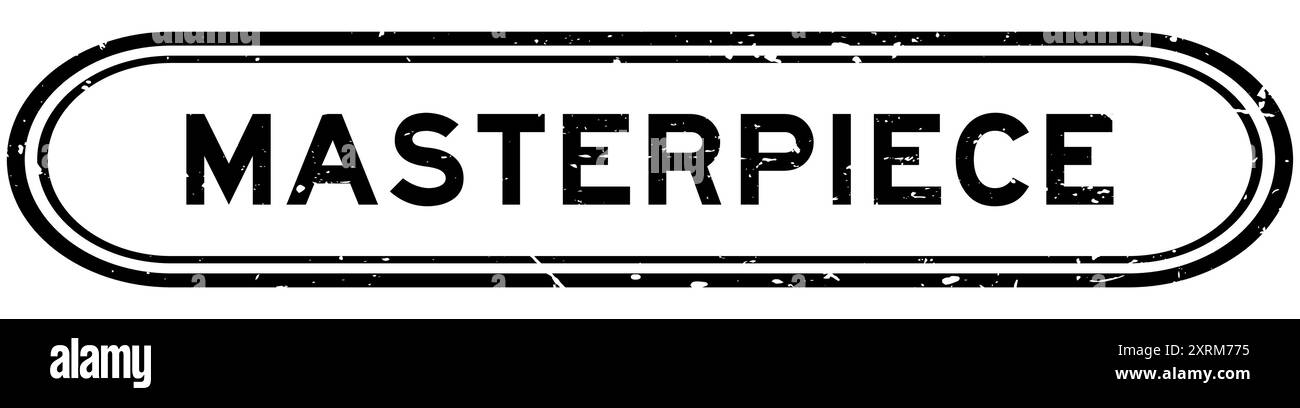 Grunge black masterpiece word rubber seal stamp on white background ...
