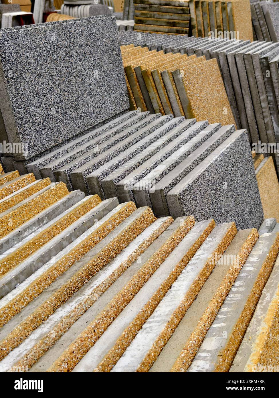 A collection of concrete tile is arranged on one another Stock Photo ...