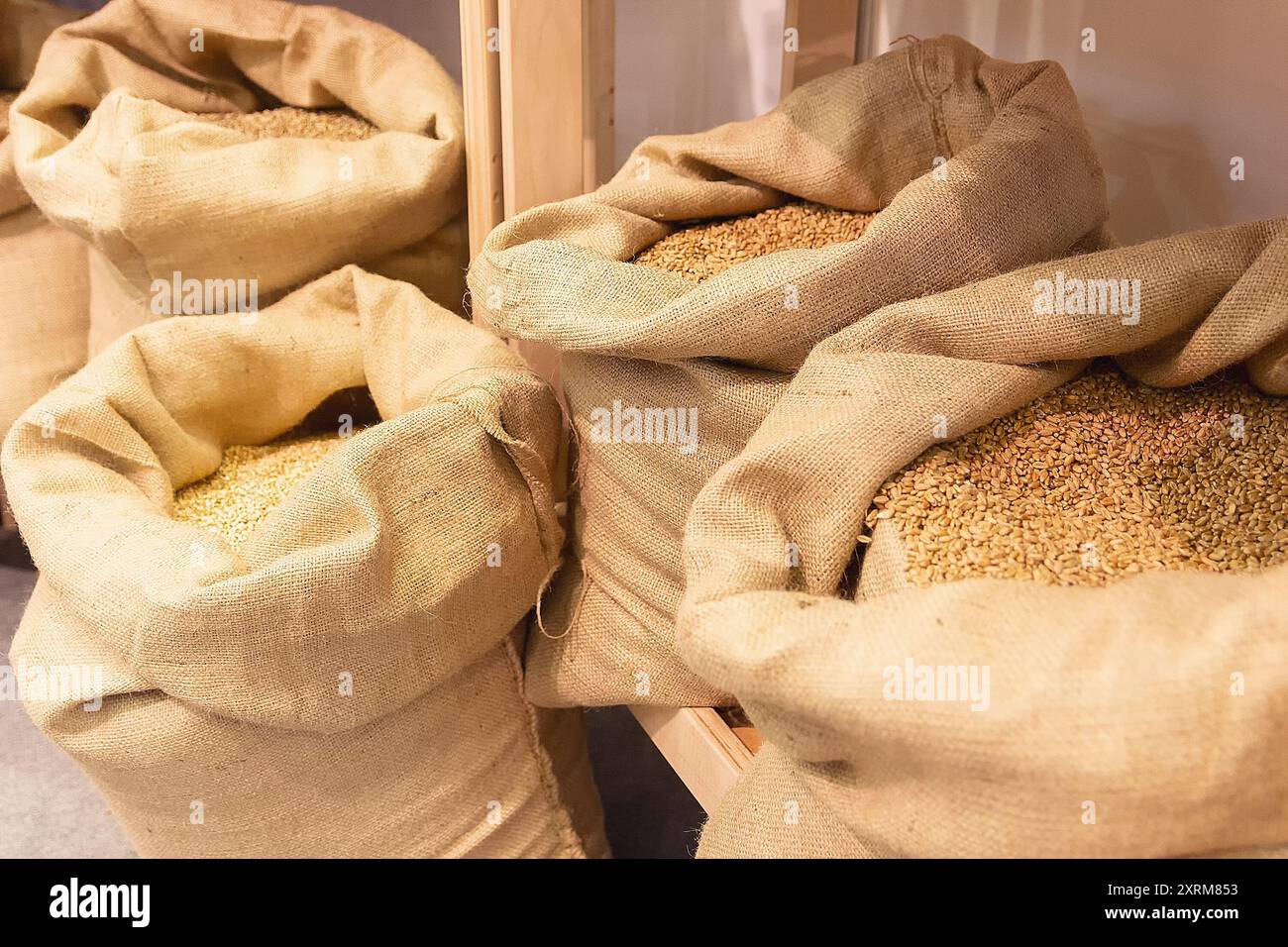 Food grain storage bags hi-res stock photography and images - Alamy