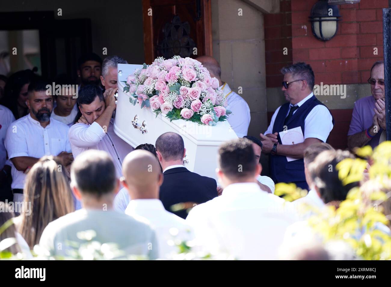 The coffin of Southport stabbing victim Alice da Silva Aguiar being ...