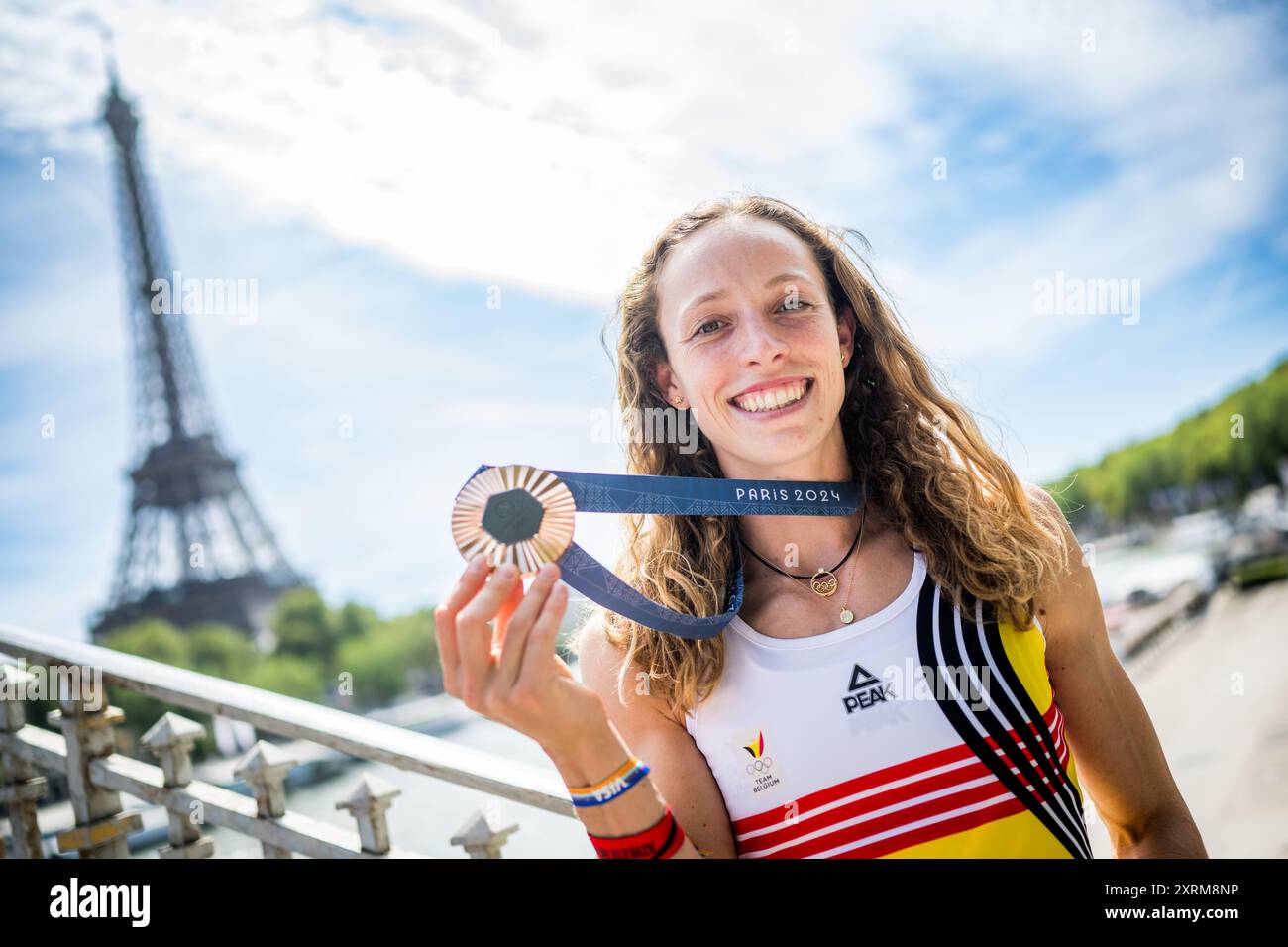 Paris, France. 11th Aug, 2024. Belgian athlete Noor Vidts, winner of ...