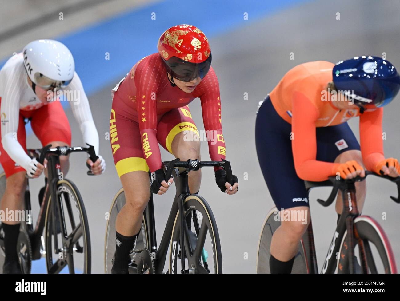Paris, France. 11th Aug, 2024. Liu Jiali (C) of China competes during ...