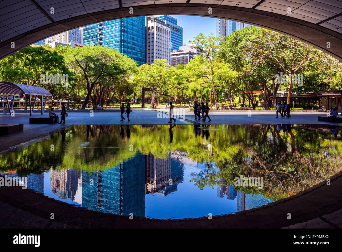 Makati city landscape, former stock exchange building, architecture and ...