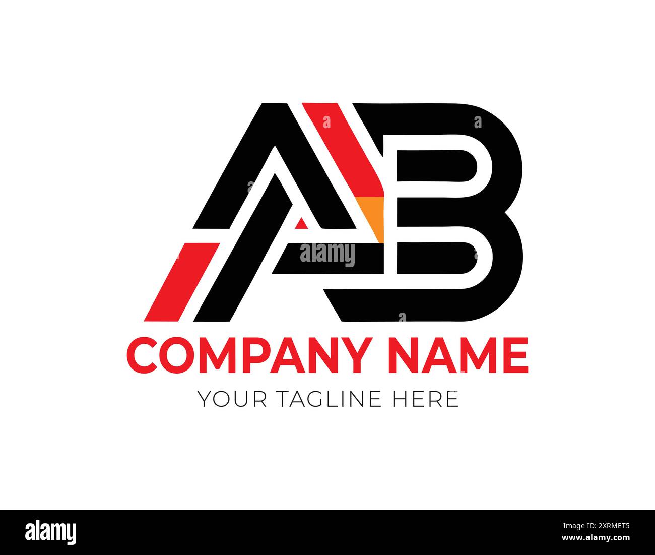 AB Logo Design Vector typography and Creative Letter Logo Concept Stock ...