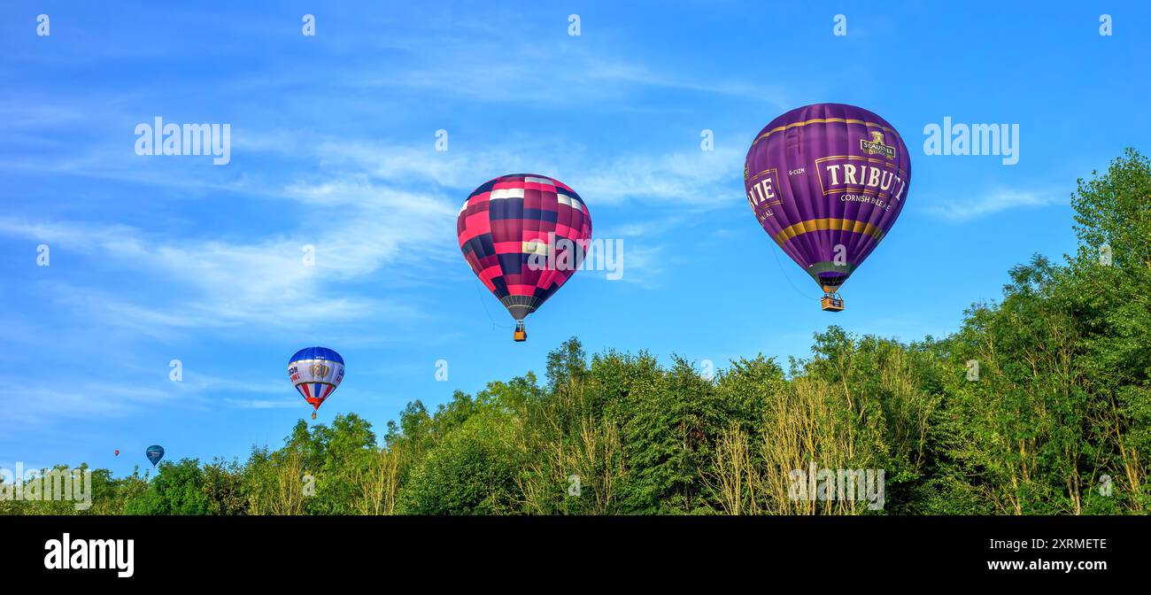Colourful sunlit balloons in the golden hour, from the 2024 Bristol ...