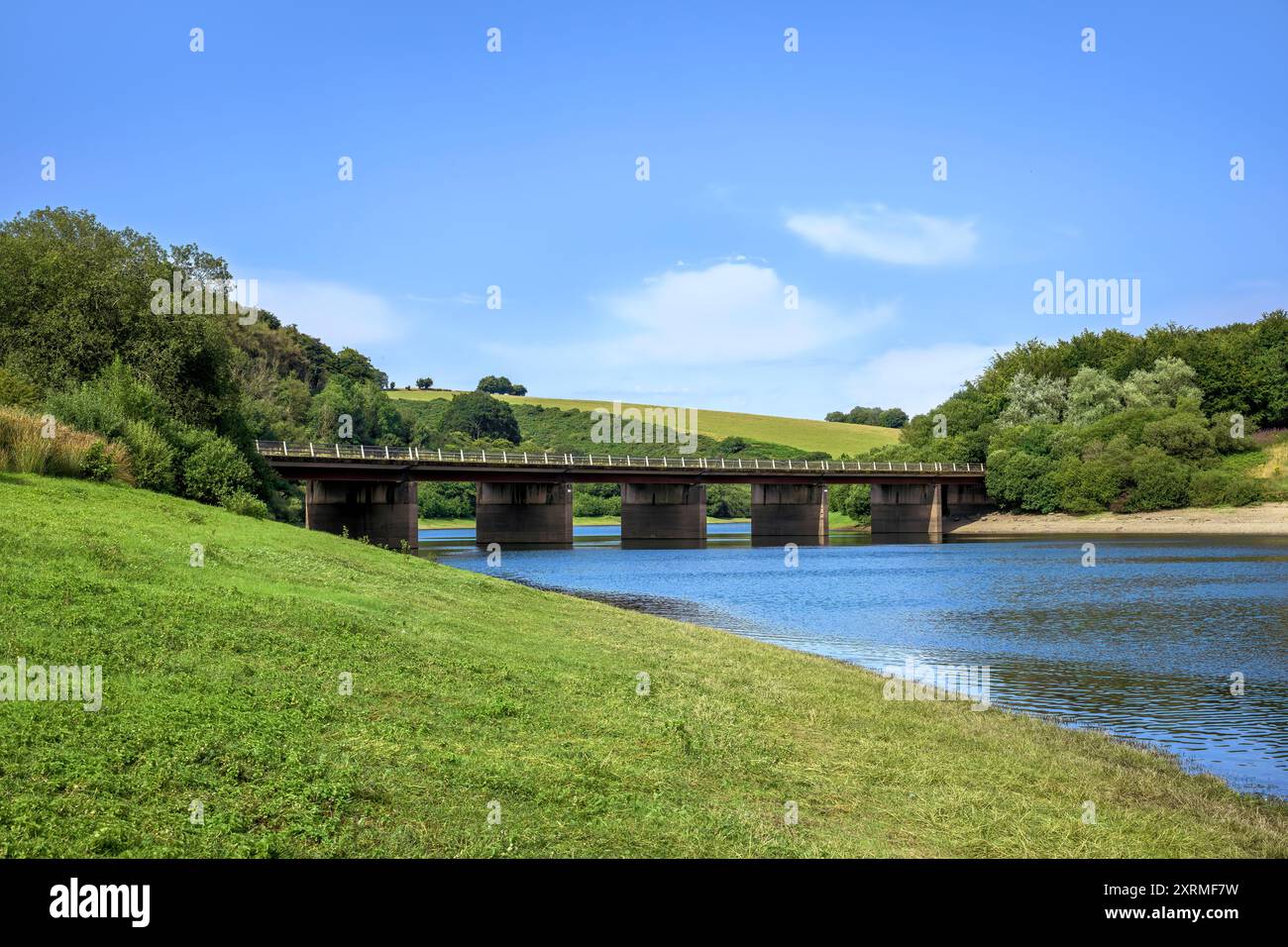 Wimbleball Lake and Bessom Bridge on Exmoor National Park in Somerset ...