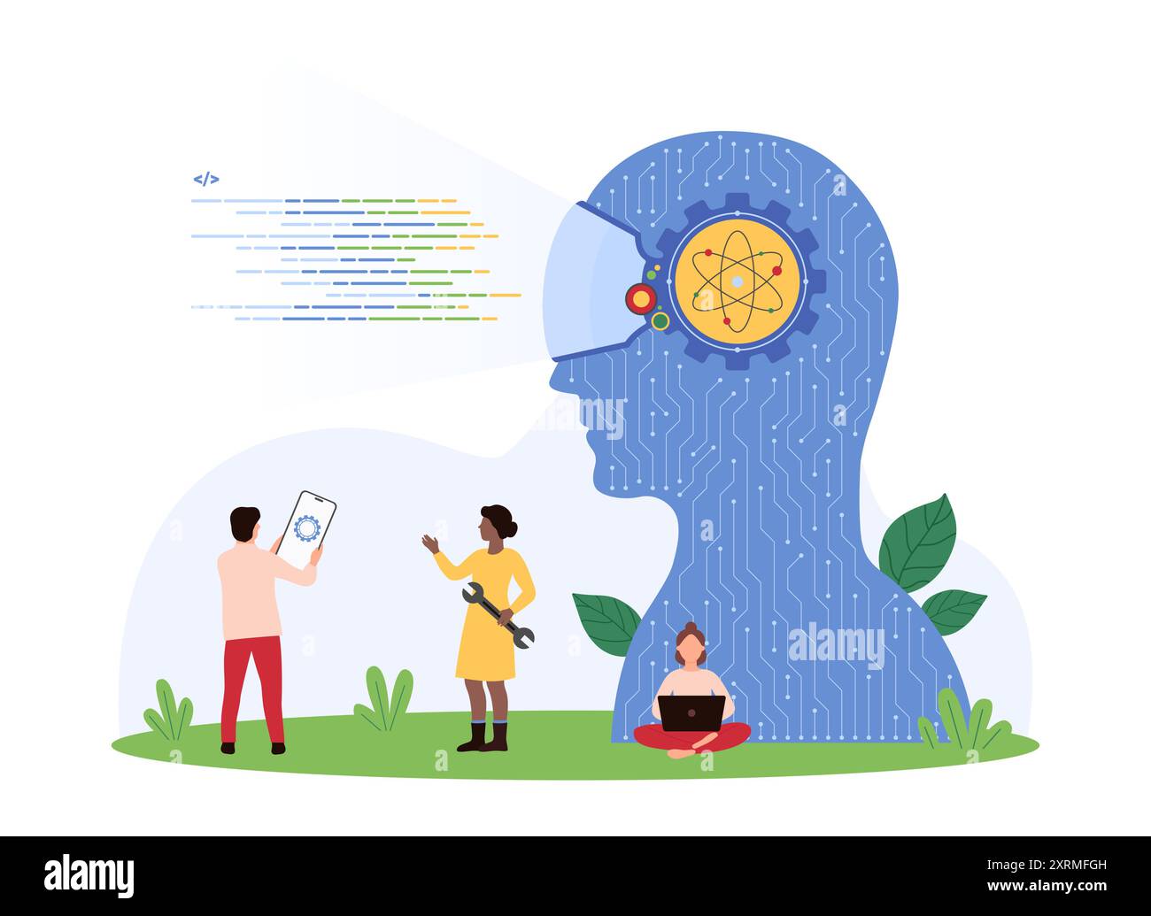 Creation of software code with help of AI, mobile app development and ...