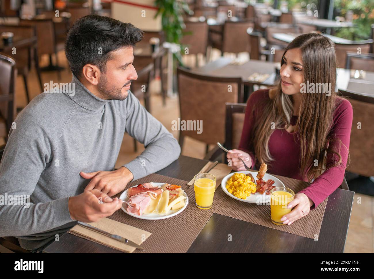 Couple having brunch in hi-res stock photography and images - Alamy
