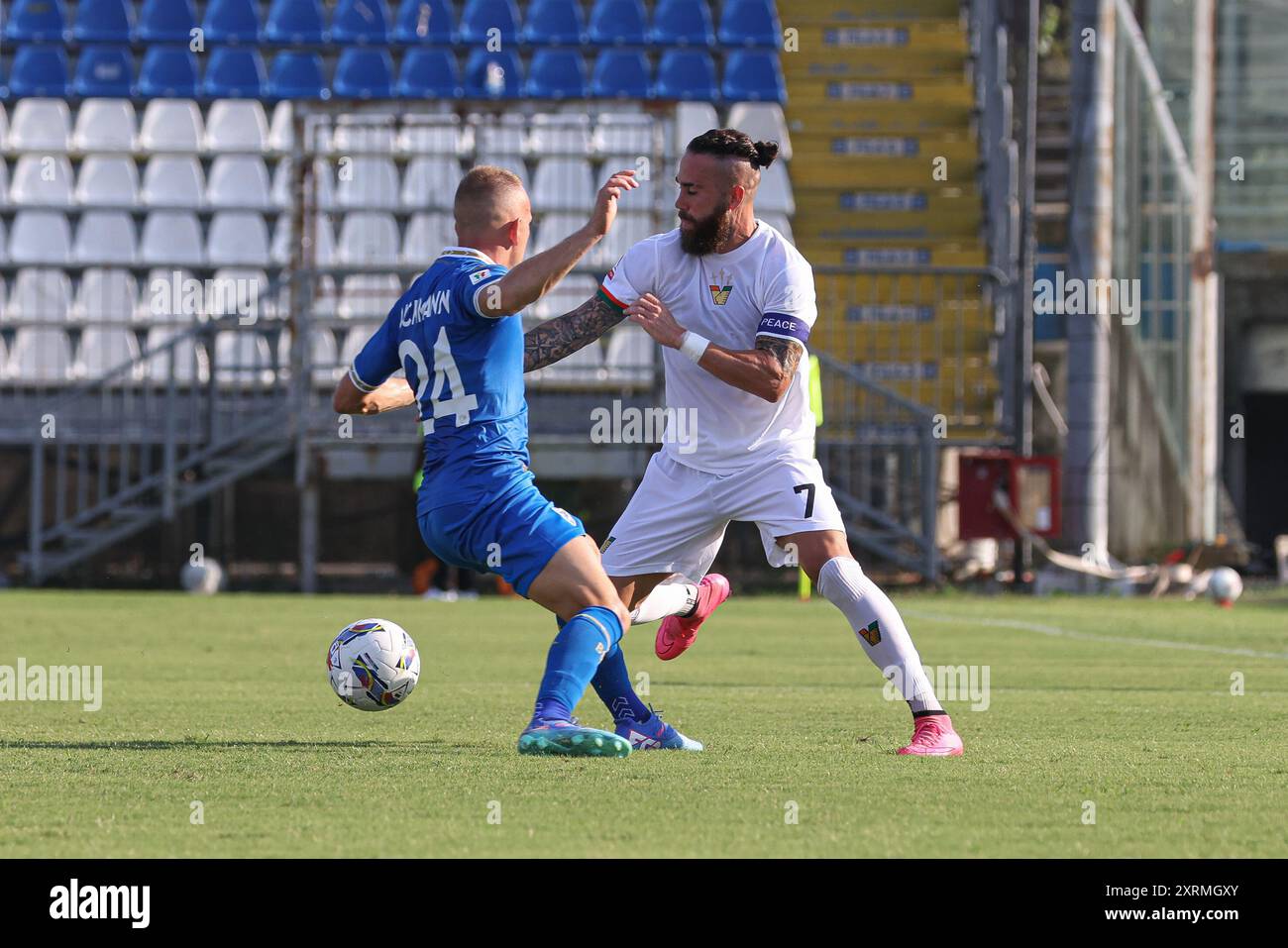 Francesco Zampano (Venezia FC) Lorenzo Dickmann (Brescia Calcio) during ...