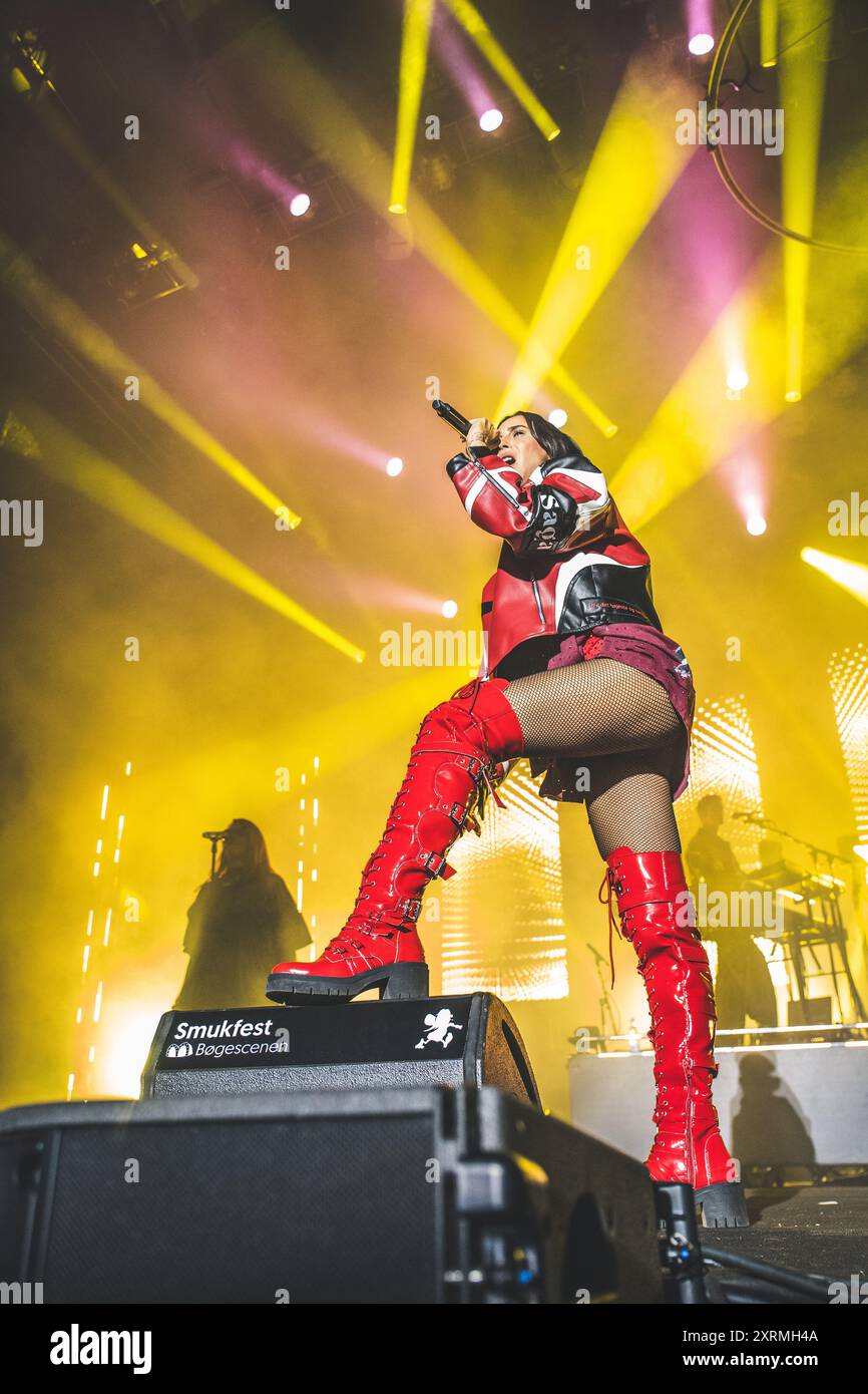 Skanderborg, Denmark. 10th, August 2024. The Danish singer, songwriter ...