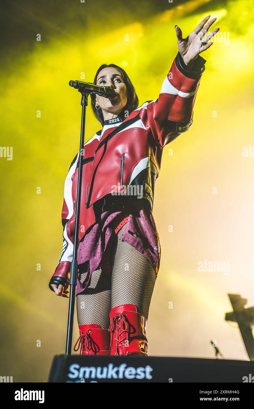 Skanderborg, Denmark. 10th, August 2024. The Danish singer, songwriter ...