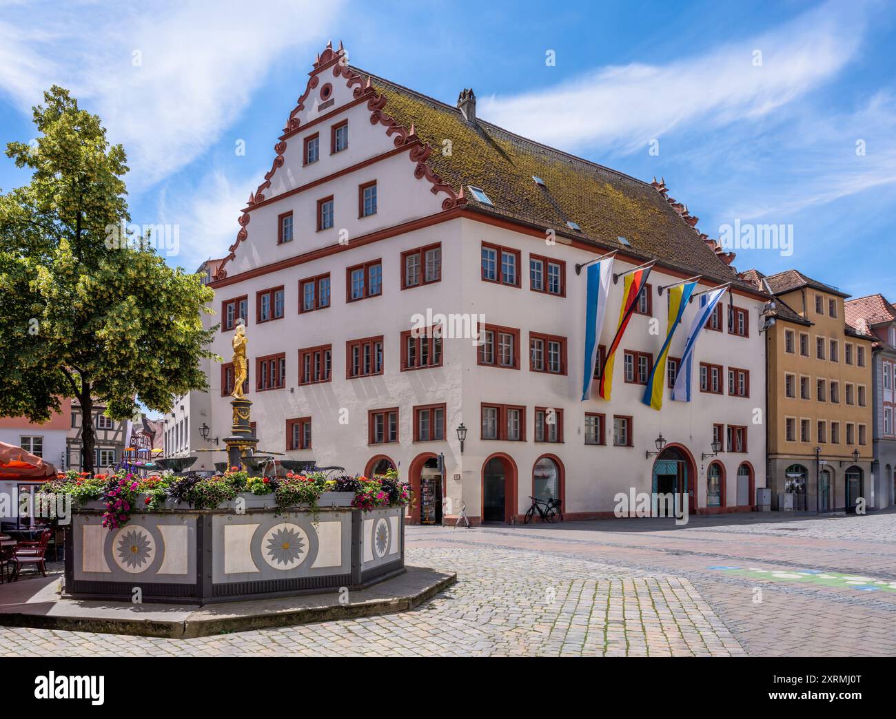 Historic buildings in the pedestrian area of Ansbach Stock Photo - Alamy