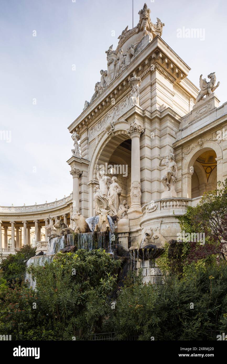 Palais Longchamp, Marseille, France, a monument with fountain housing ...