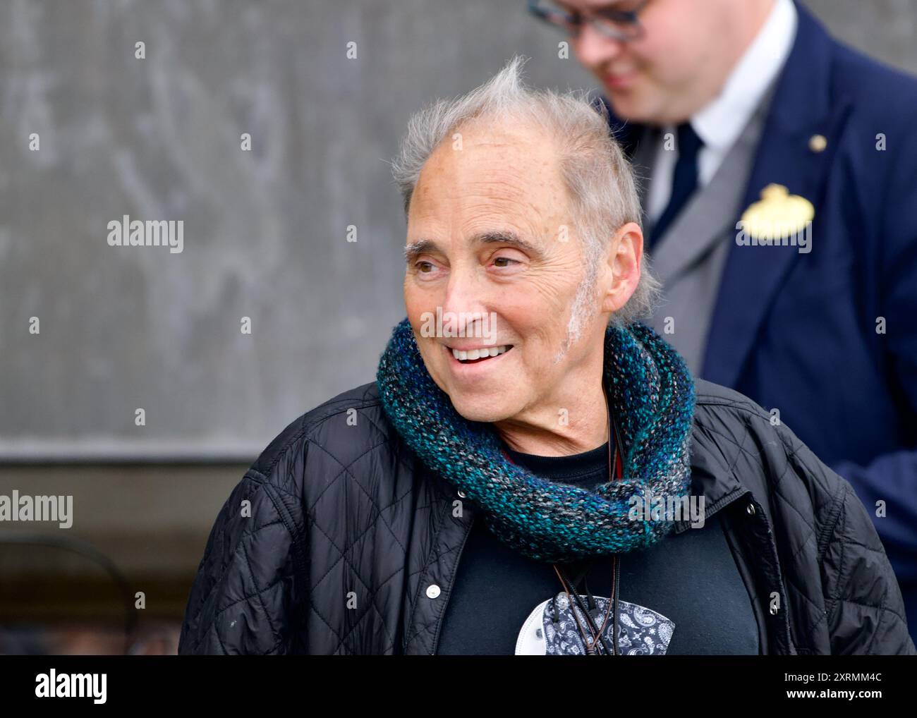 STOCKHOLM, SWEDEN - JULY 18, 2024: Nils Lofgren leaving The Grand Hotel ...