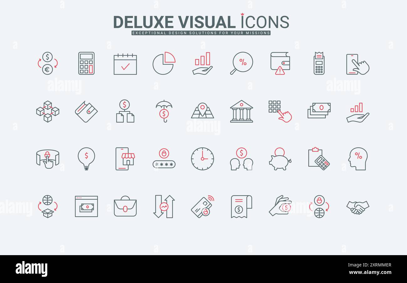 Online banking, digital account protection, cyber security line icons ...