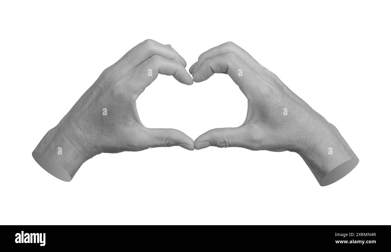 heart sign, hand gesture of love, isolated on white background Stock ...