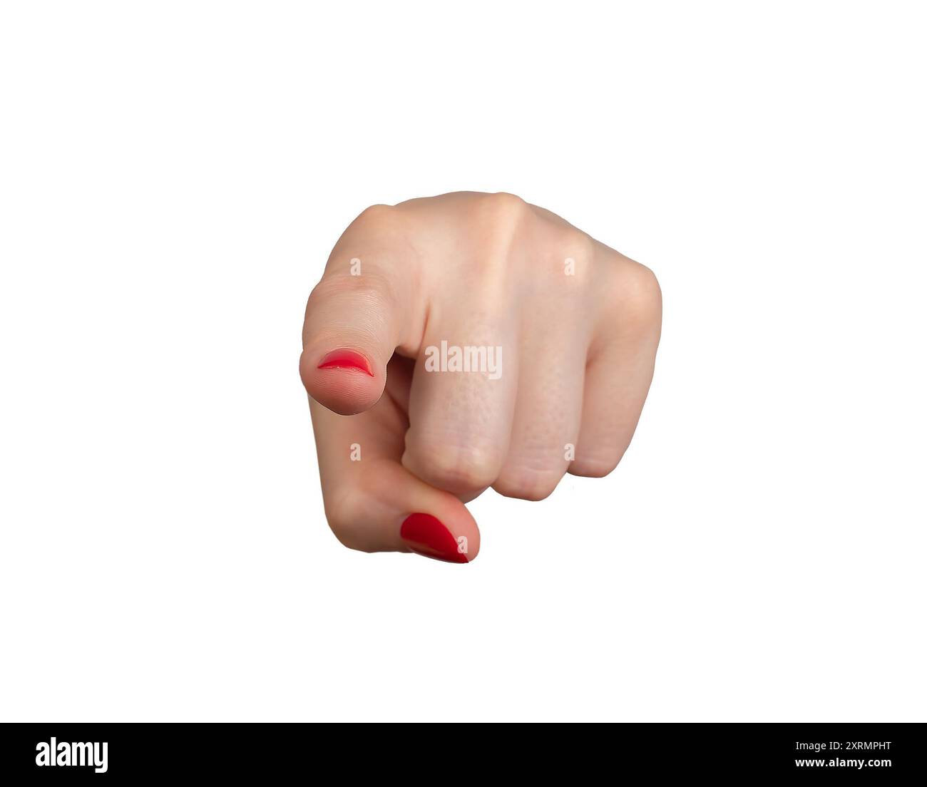 index finger pointing at you gesture, pointer choosing sign, isolated ...