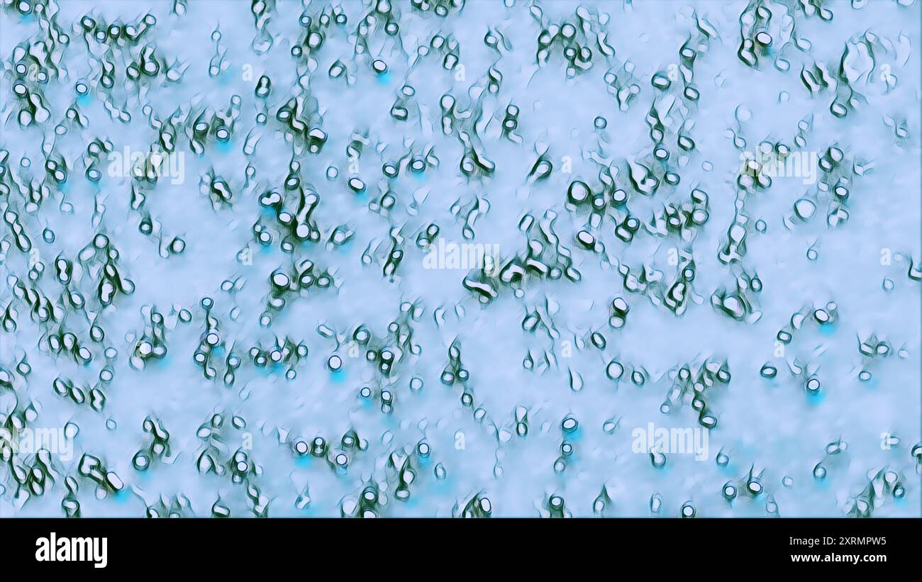 Biological cells blue green particles microbiology biochemistry art ...