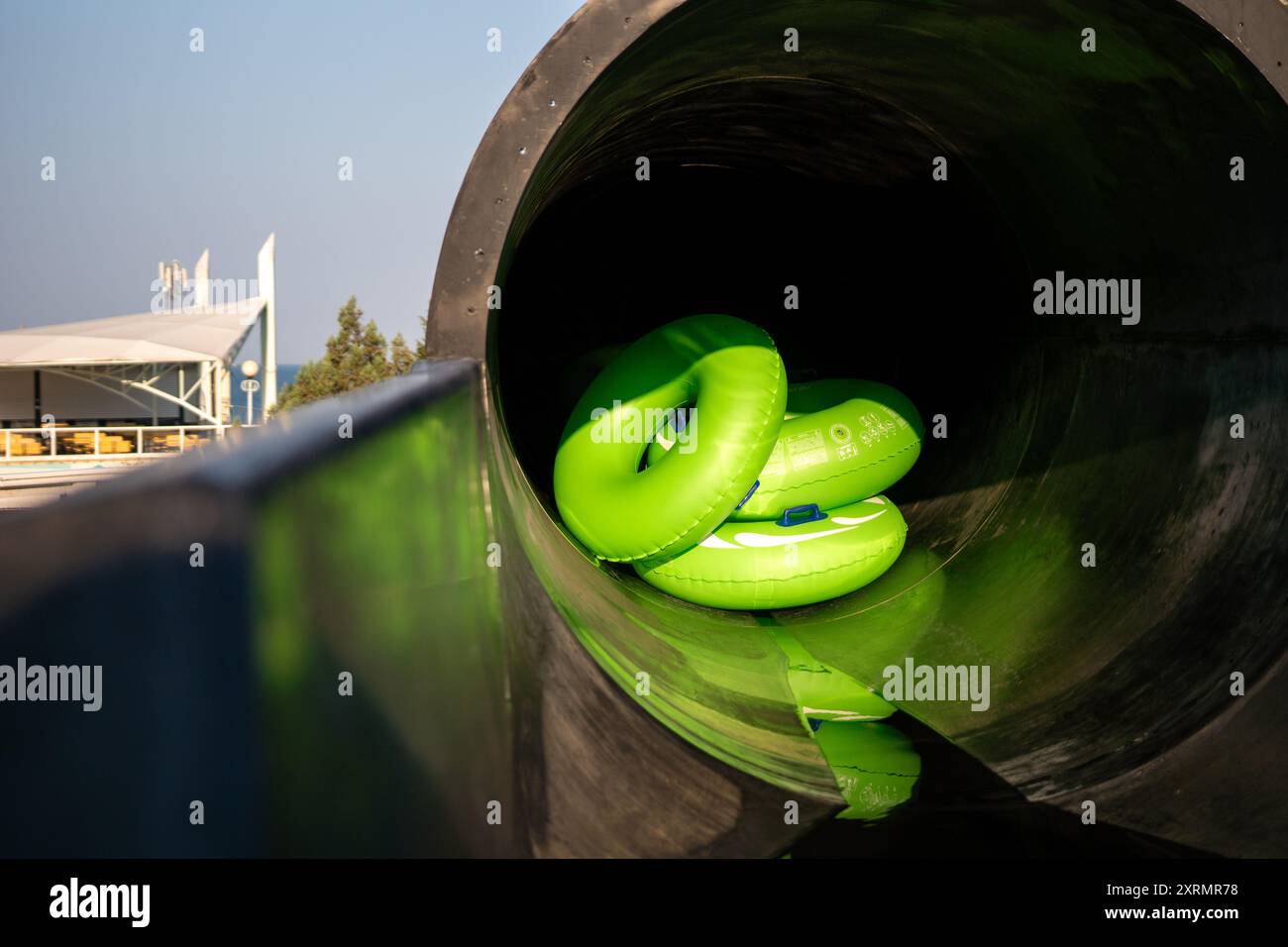 Water slide tube splash ride hi-res stock photography and images - Alamy
