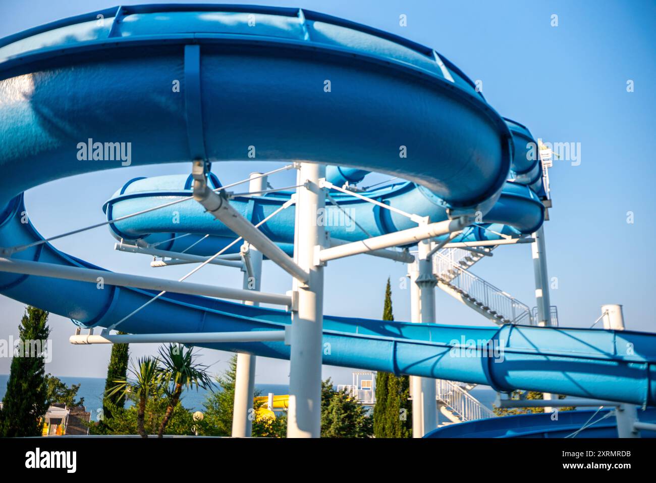 Water Slide, Amusement Park, Summer Stock Photo - Alamy