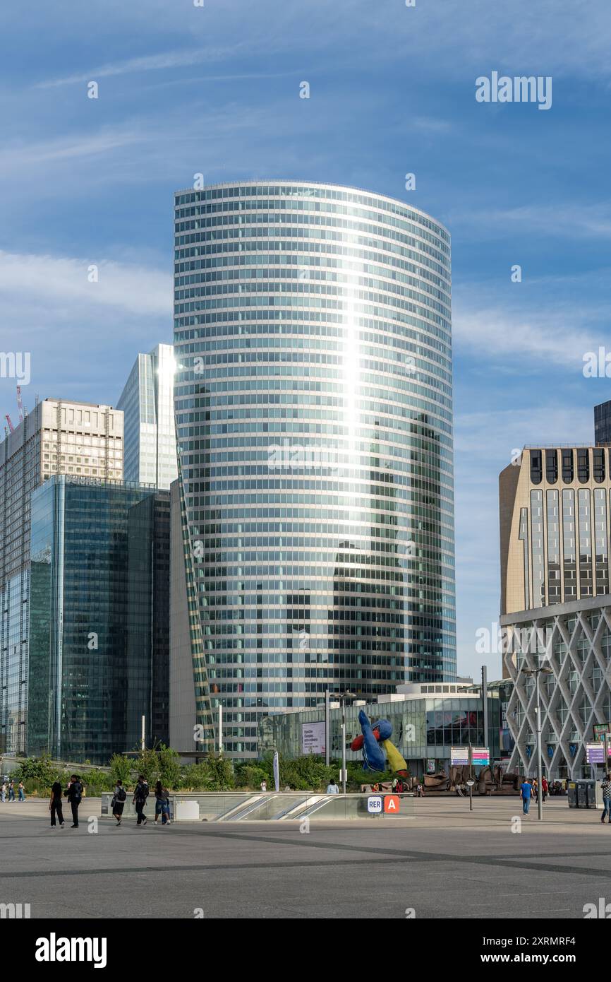 Paris, France - August 4, 2024: Tour Legende EDF office buildings with ...