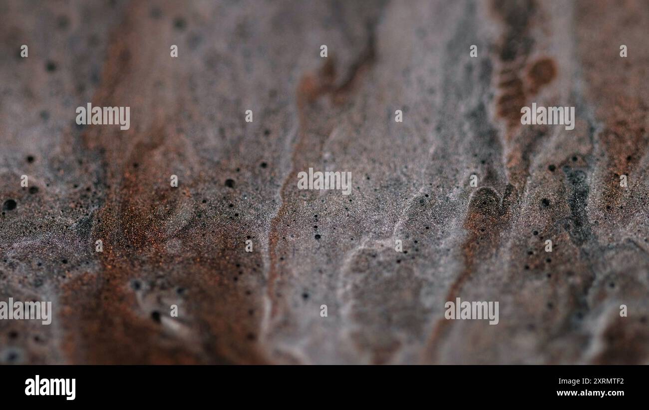 Paint flow. Glitter gel liquid sparkling mix. Defocused shiny abstract ...