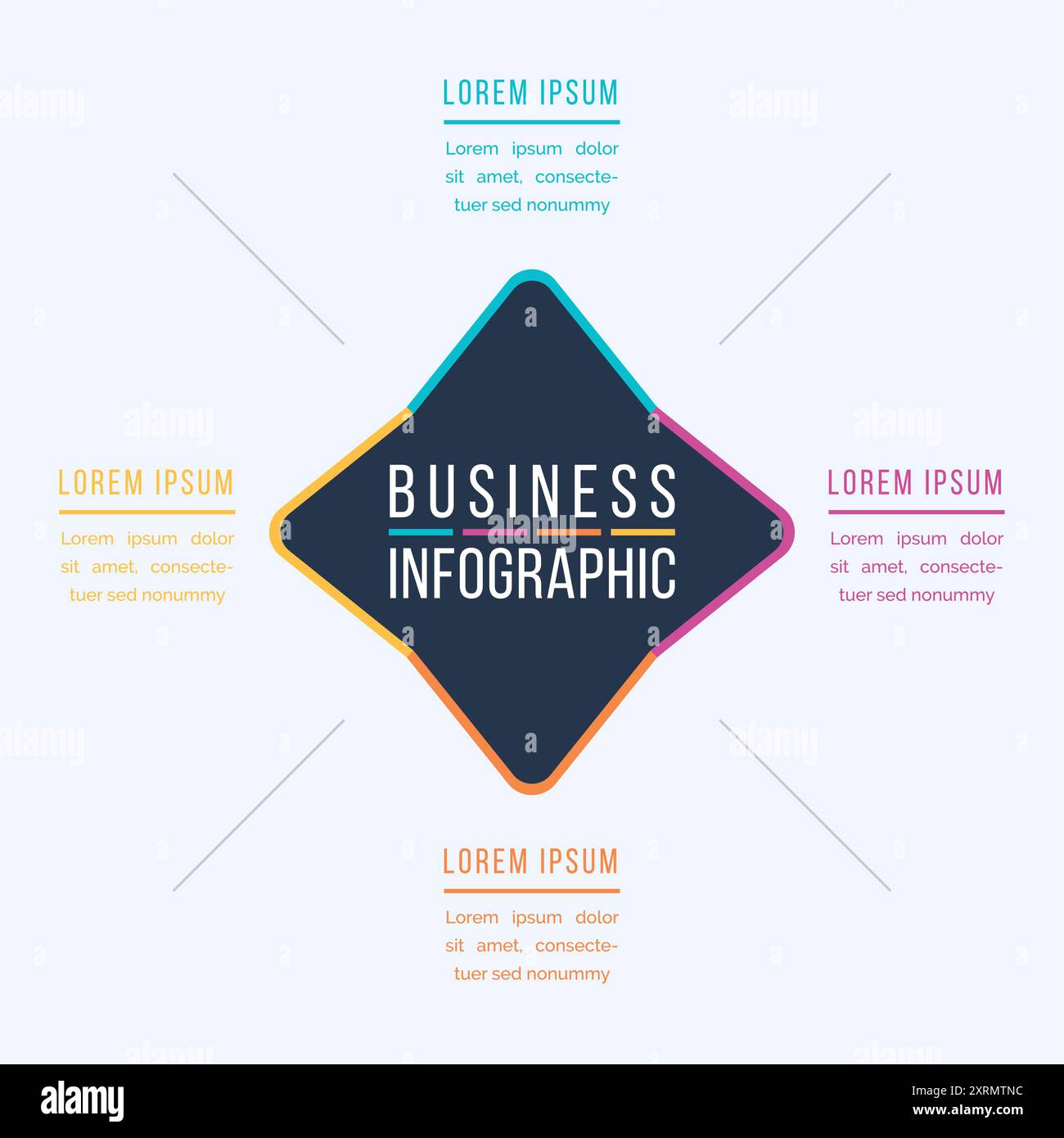 Infographic circle design 4 Steps, objects, elements or options infographic business information ...