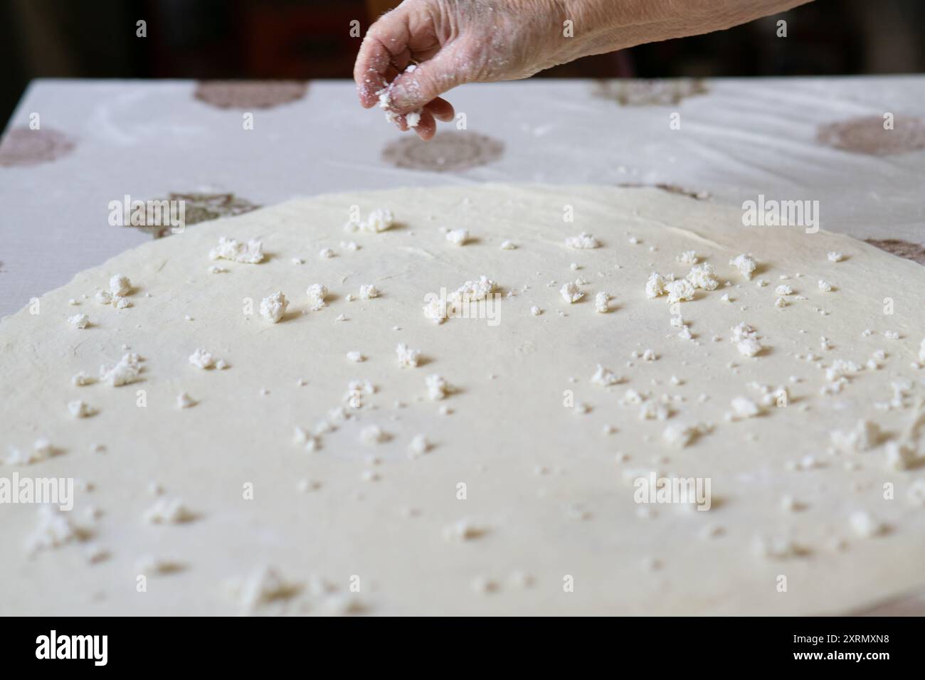 Closeup grandmother hands putting flour hi-res stock photography and ...