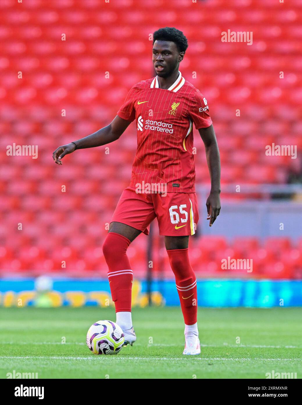 Amara Nallo of Liverpool in action during the Pre-season friendly match ...