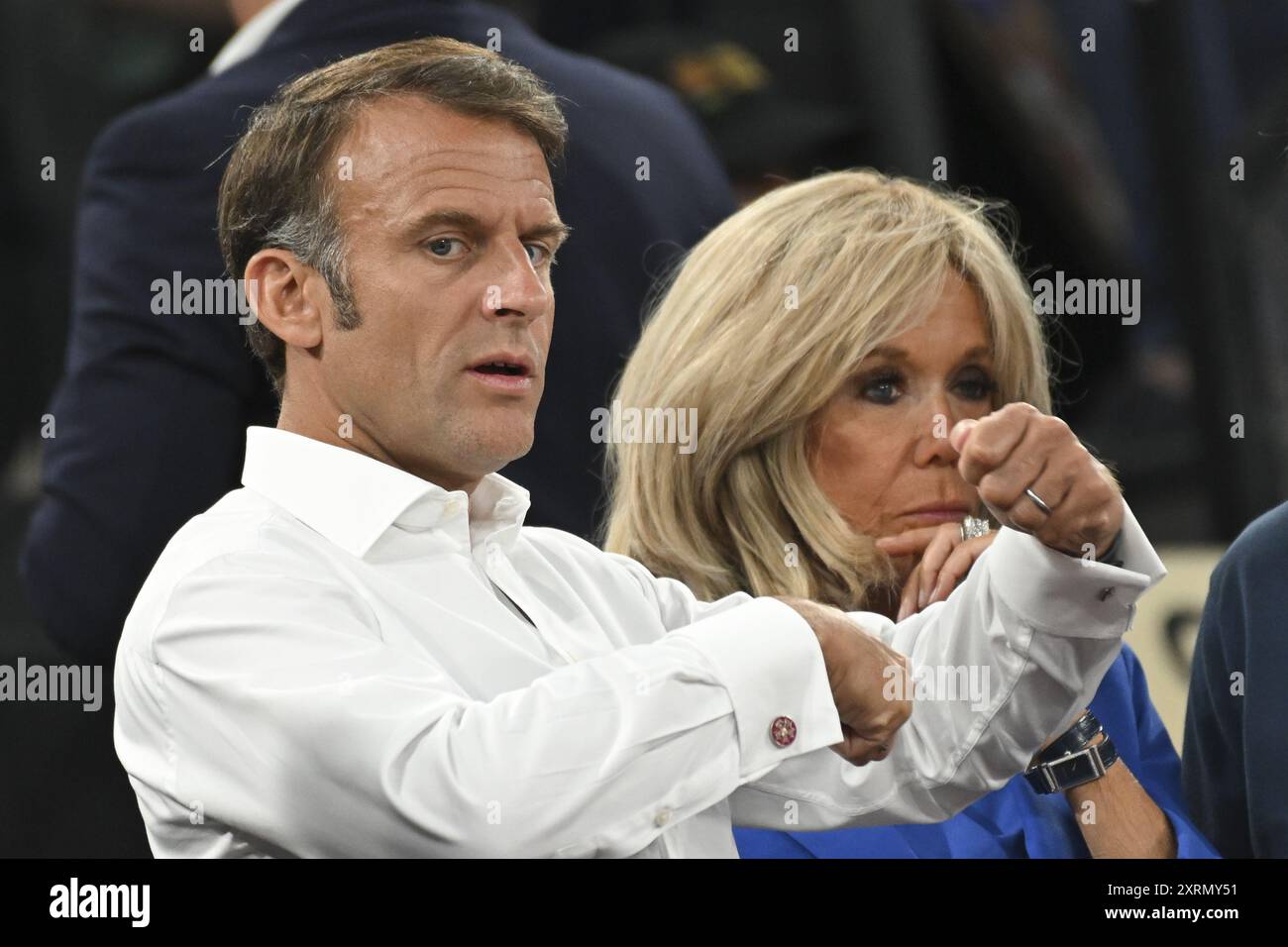 French President Emmanuel Macron, Basketball, Women's Gold Medal Game ...