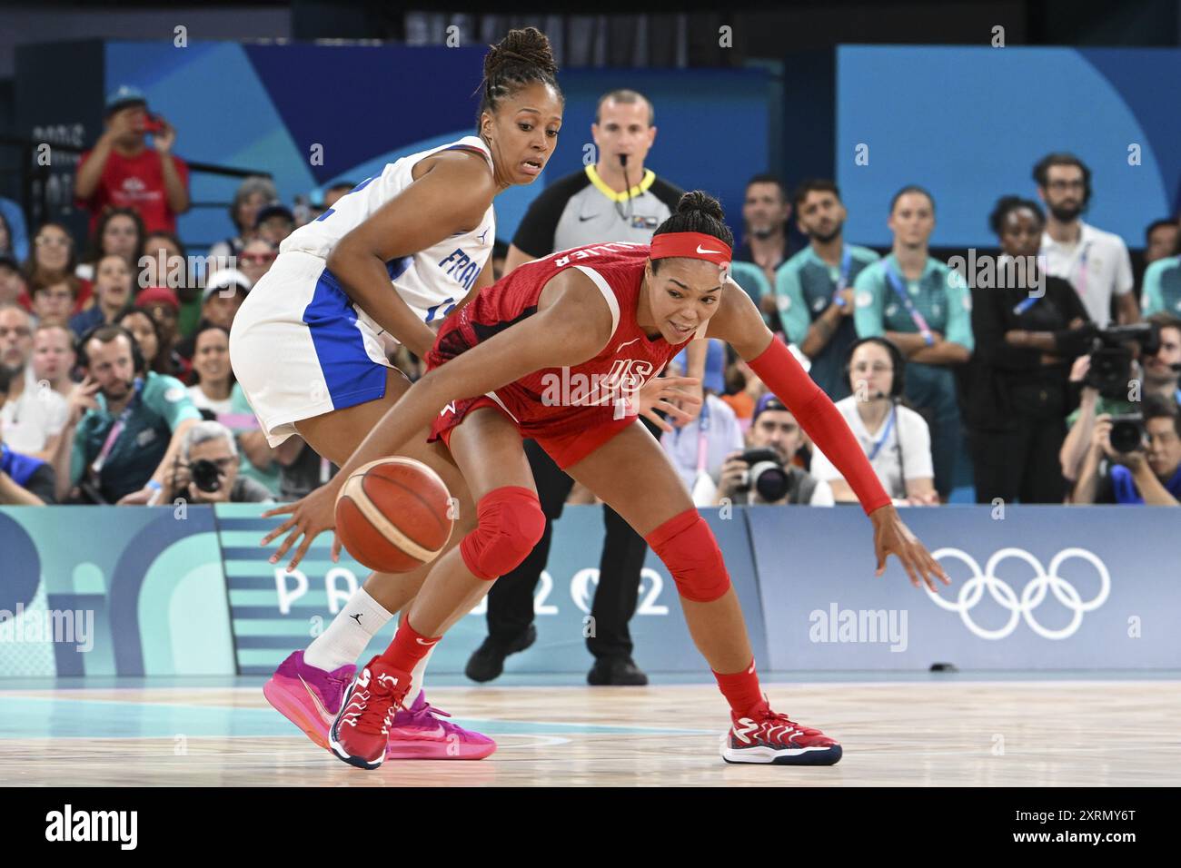 Napheesa Collier (USA) vs Iliana Rupert (France), Basketball, Women's ...
