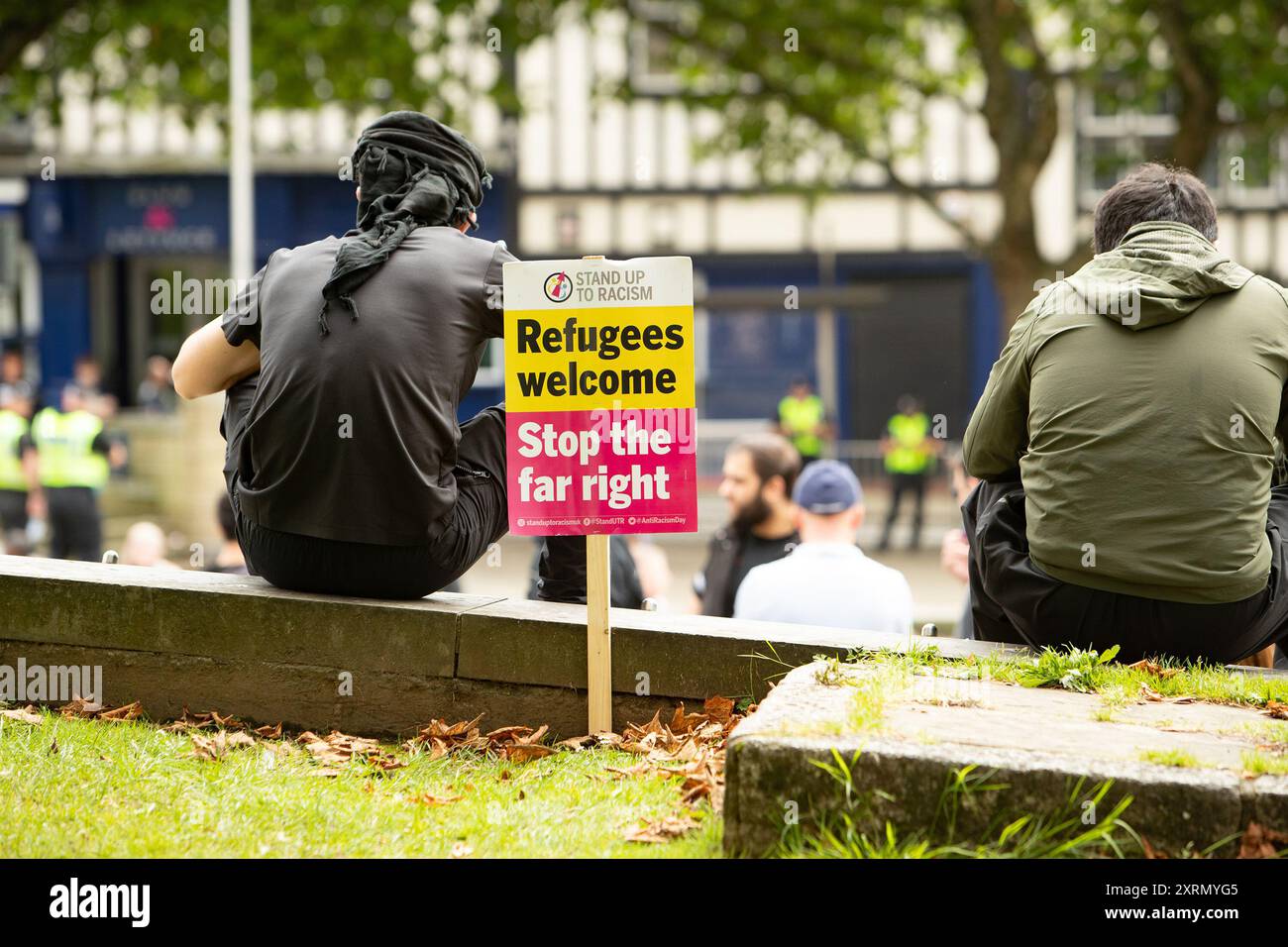 Swansea. Wales. A anti-racist protest organised by Stand up to Racism ...