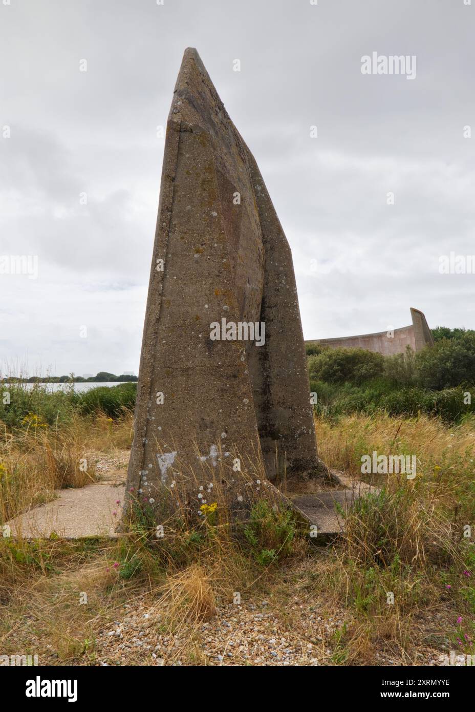 Acoustic sound mirrors at Denge, Kent near Dungeness, England Stock ...