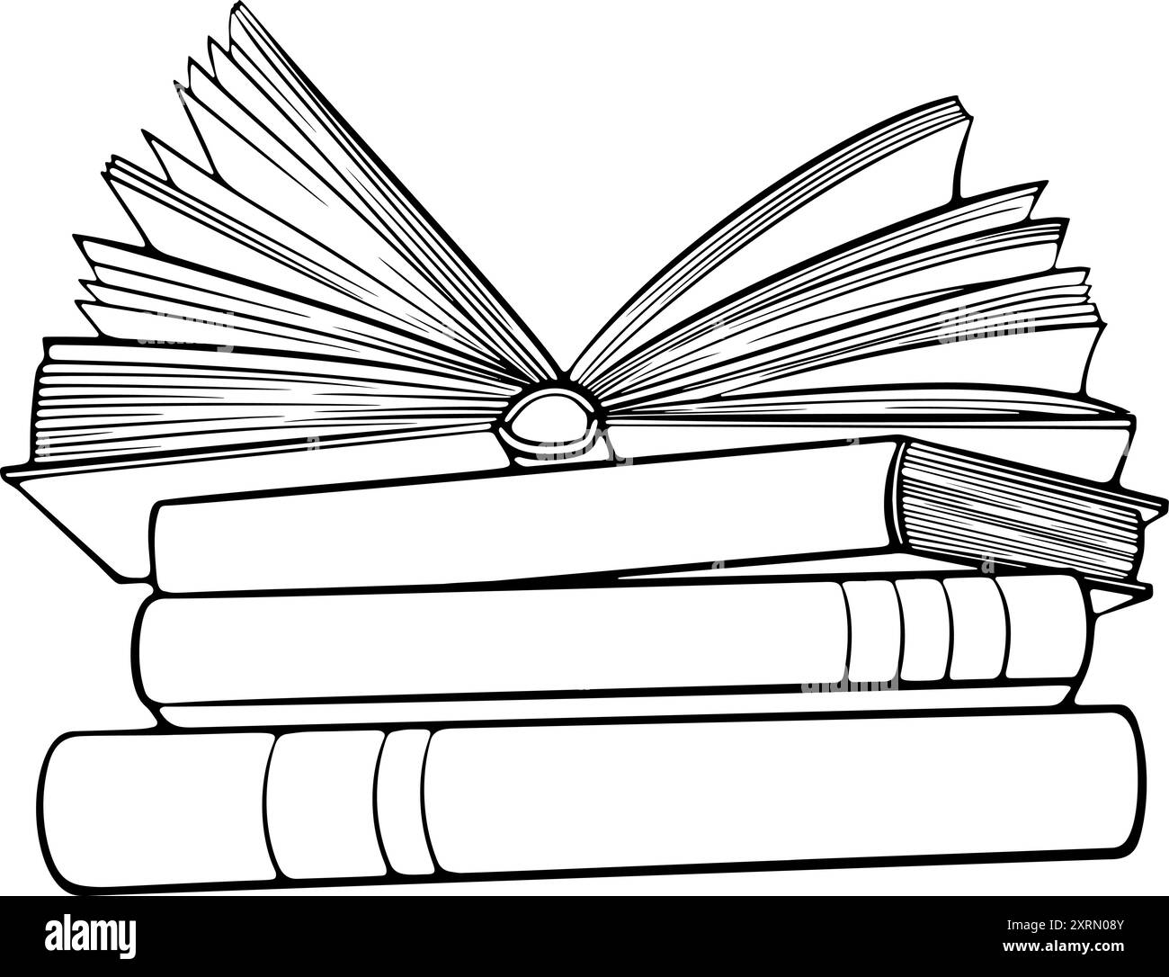 Open book engraving hand Cut Out Stock Images & Pictures - Alamy