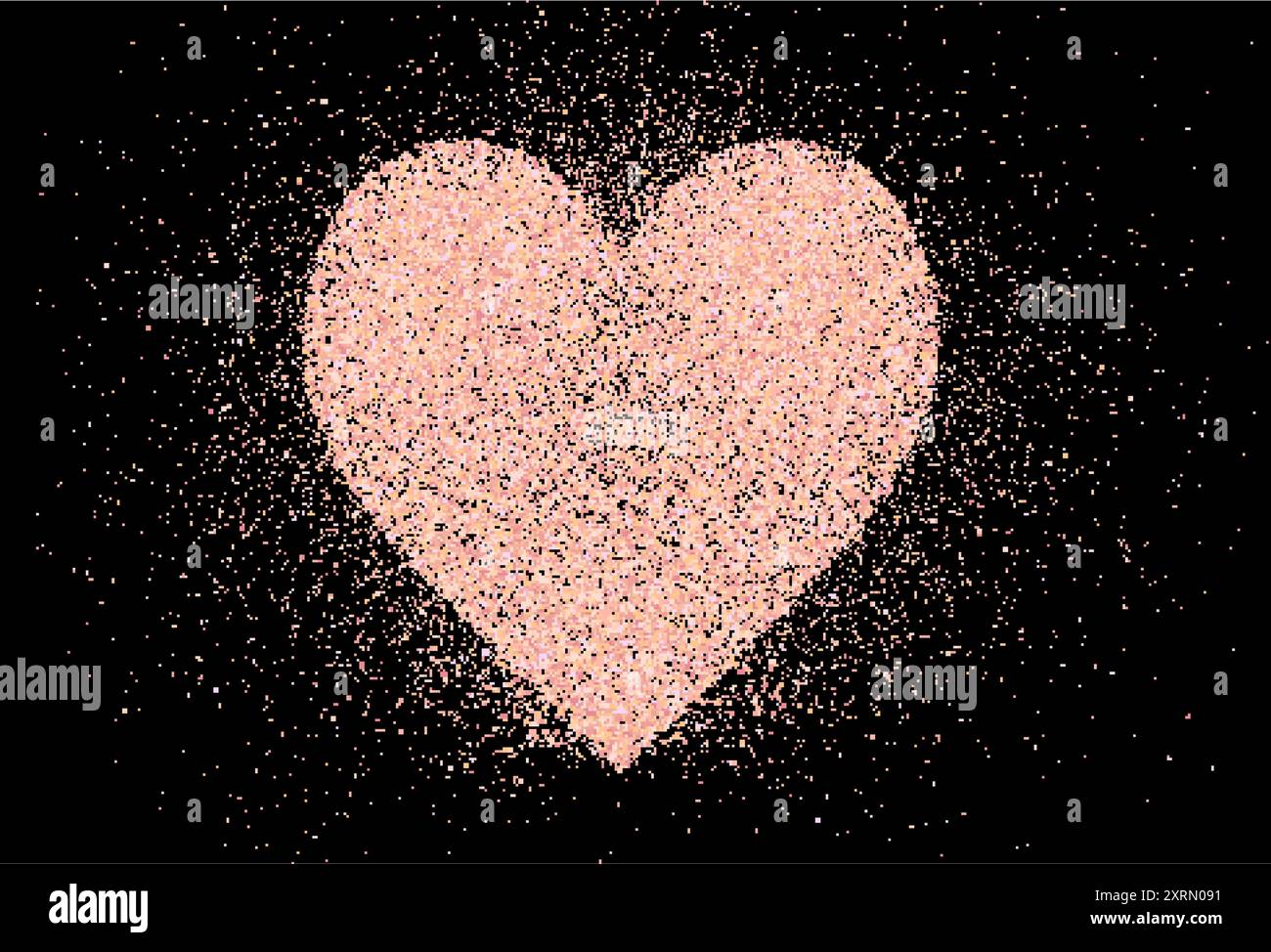 Pink salt or sugar powder, flying dust particles. Crystal of himalayan ...