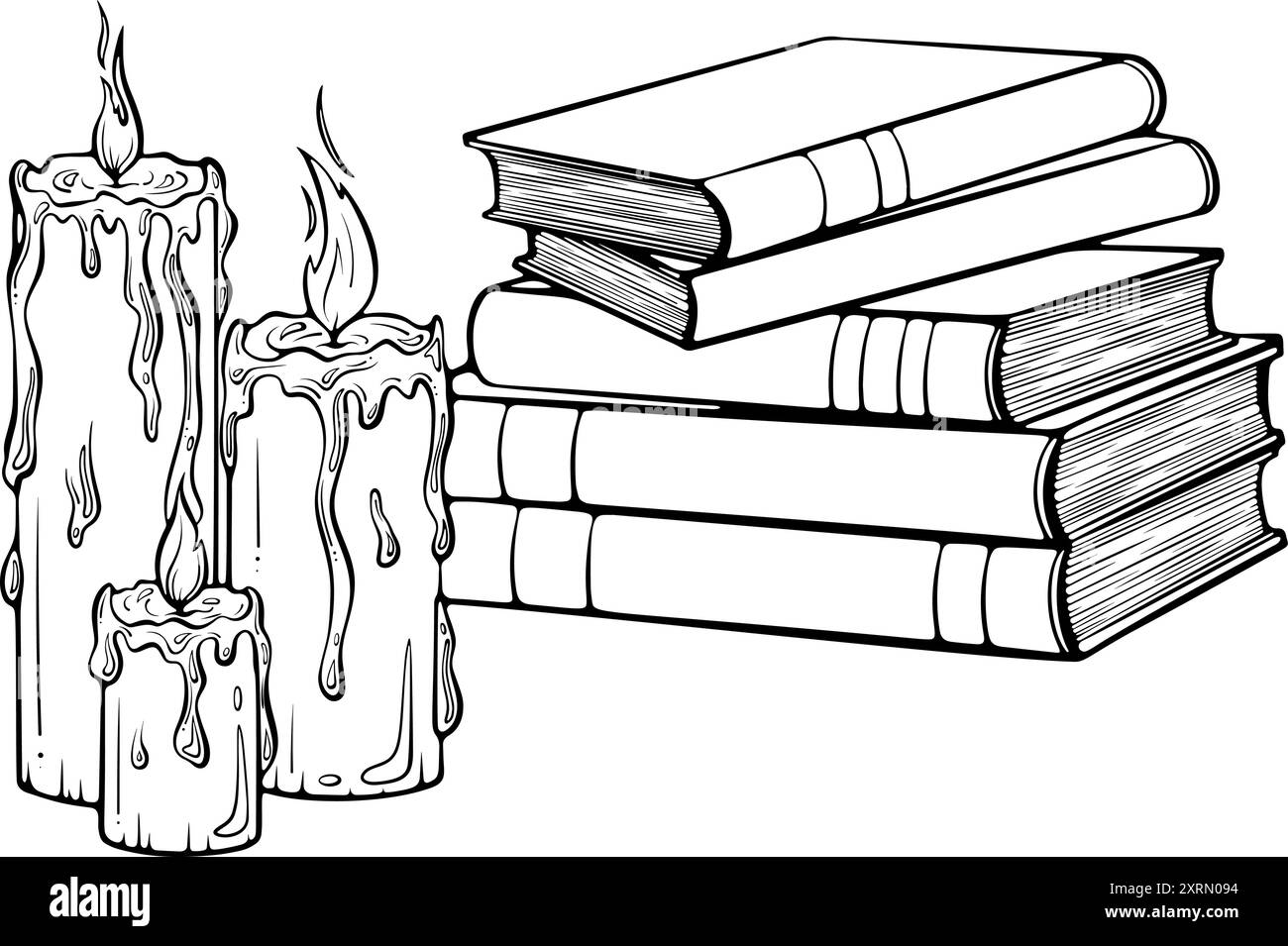 Books candles Cut Out Stock Images & Pictures - Alamy