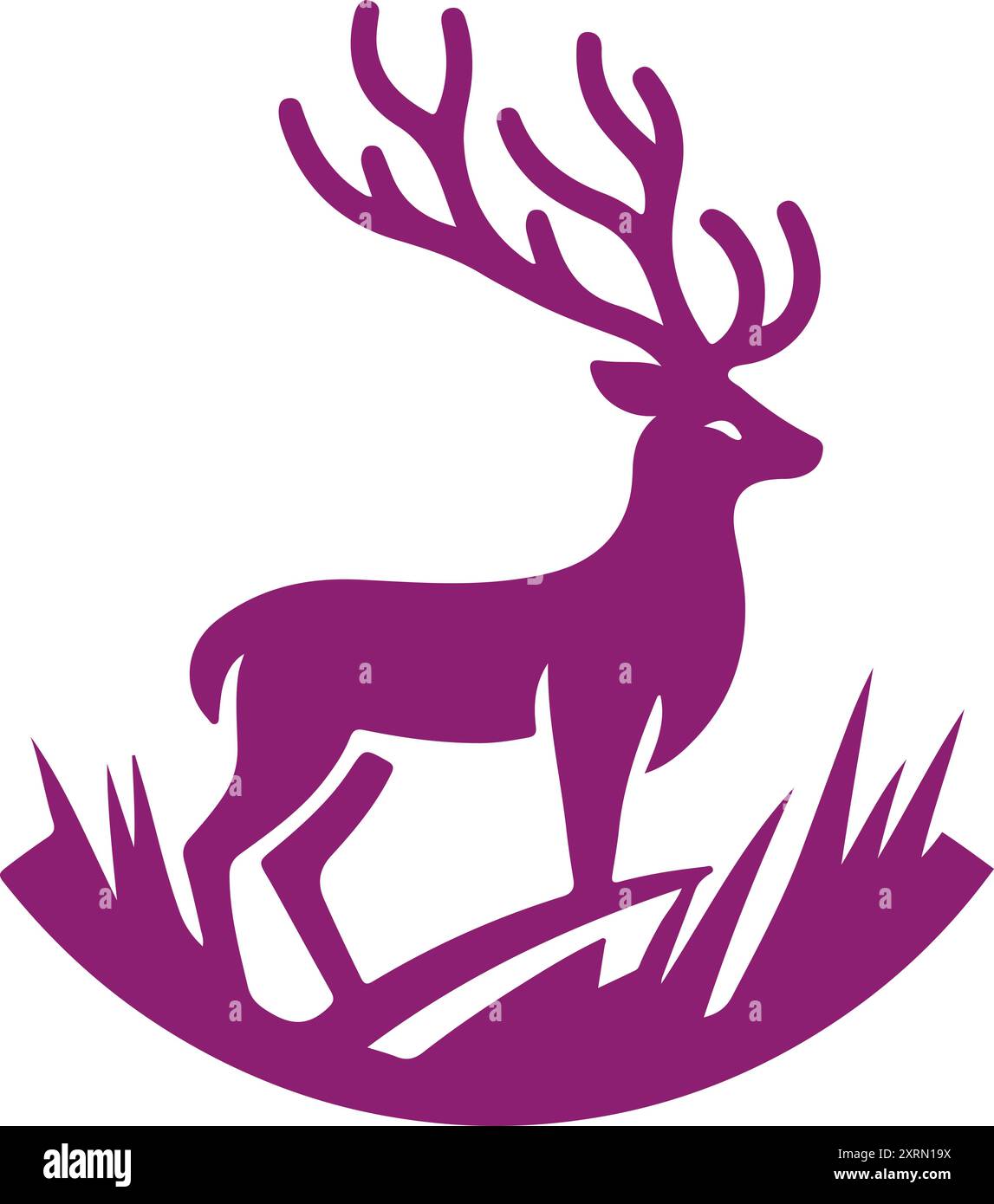 Deer Vector Style Illustration Art Stock Vector Image & Art - Alamy