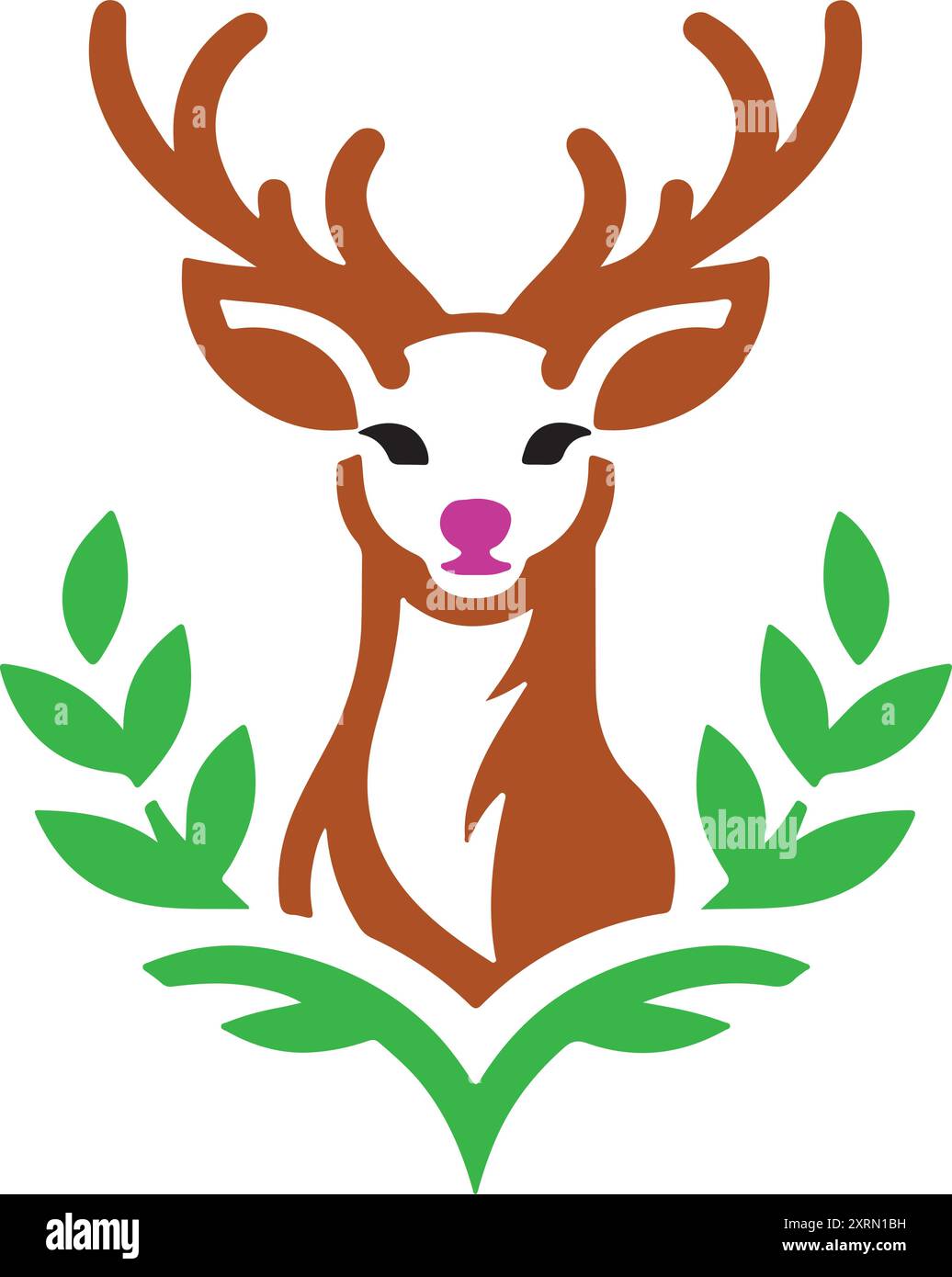 Deer Logo Icon Vector Style Illustration Art Stock Vector Image & Art ...
