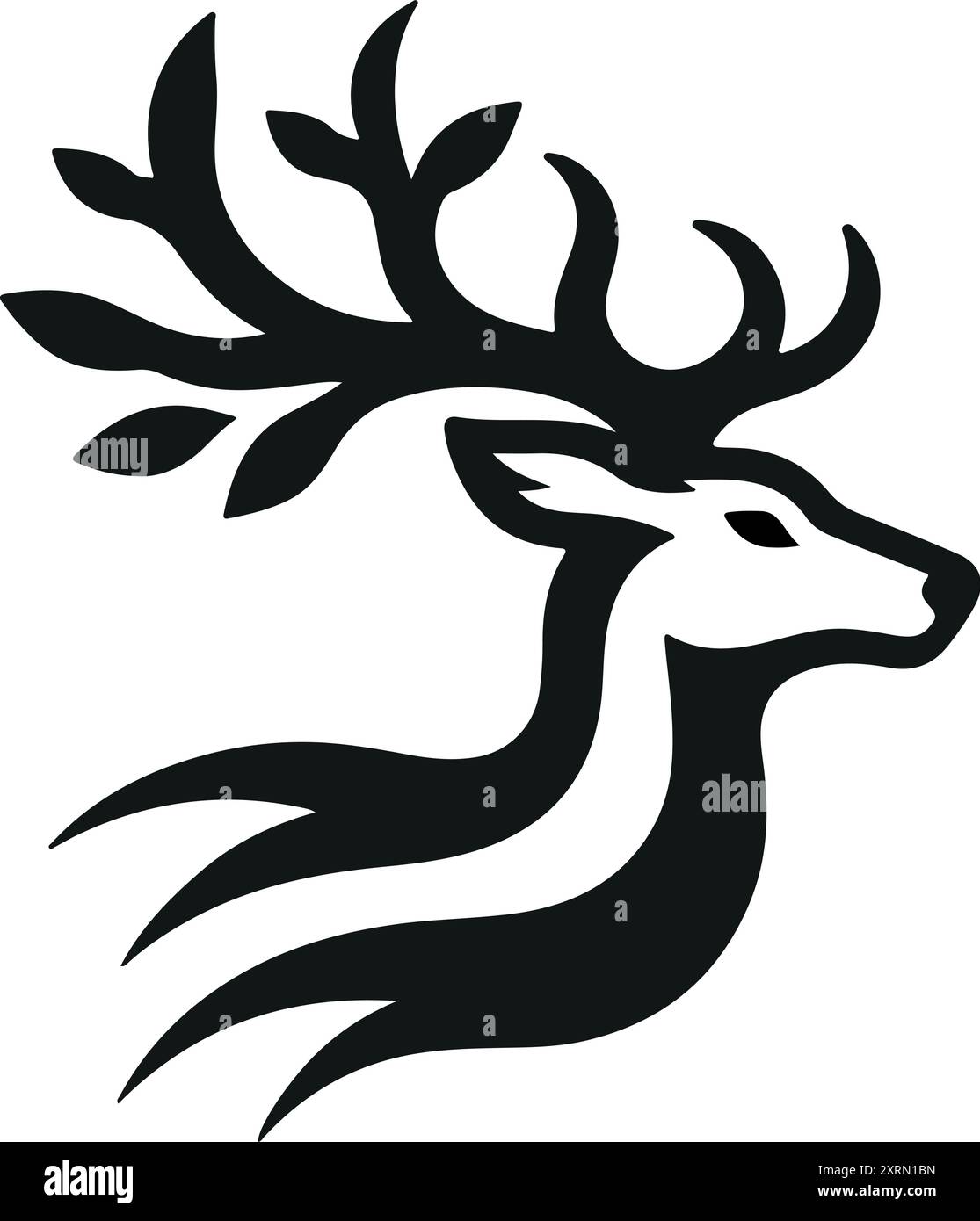 Deer Icon Vector Art Illustration Stock Vector Image & Art - Alamy