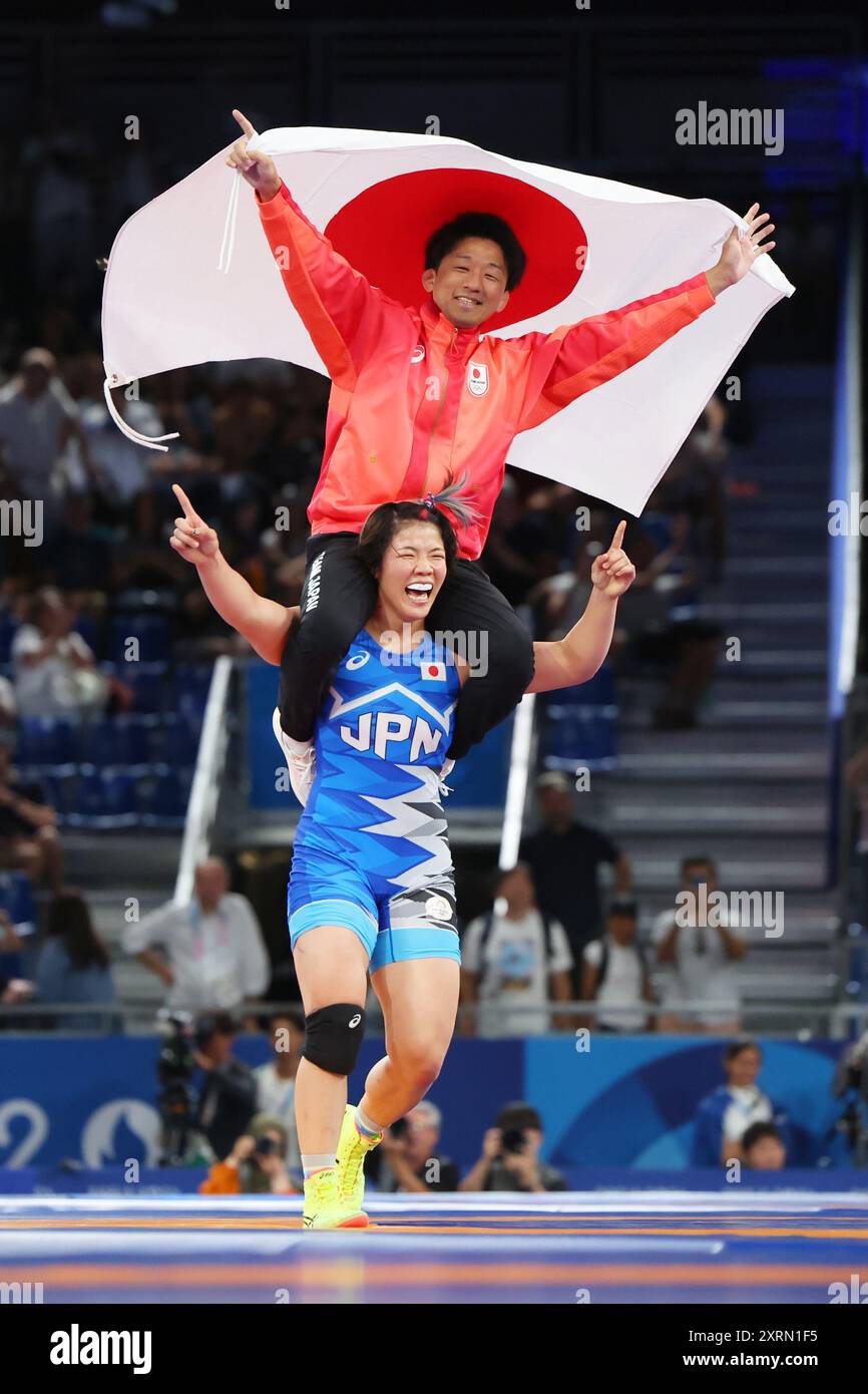 Paris, France. 11th Aug, 2024. Yuka Kagami (JPN) Wrestling : Women's 76kg Final during the Paris ...