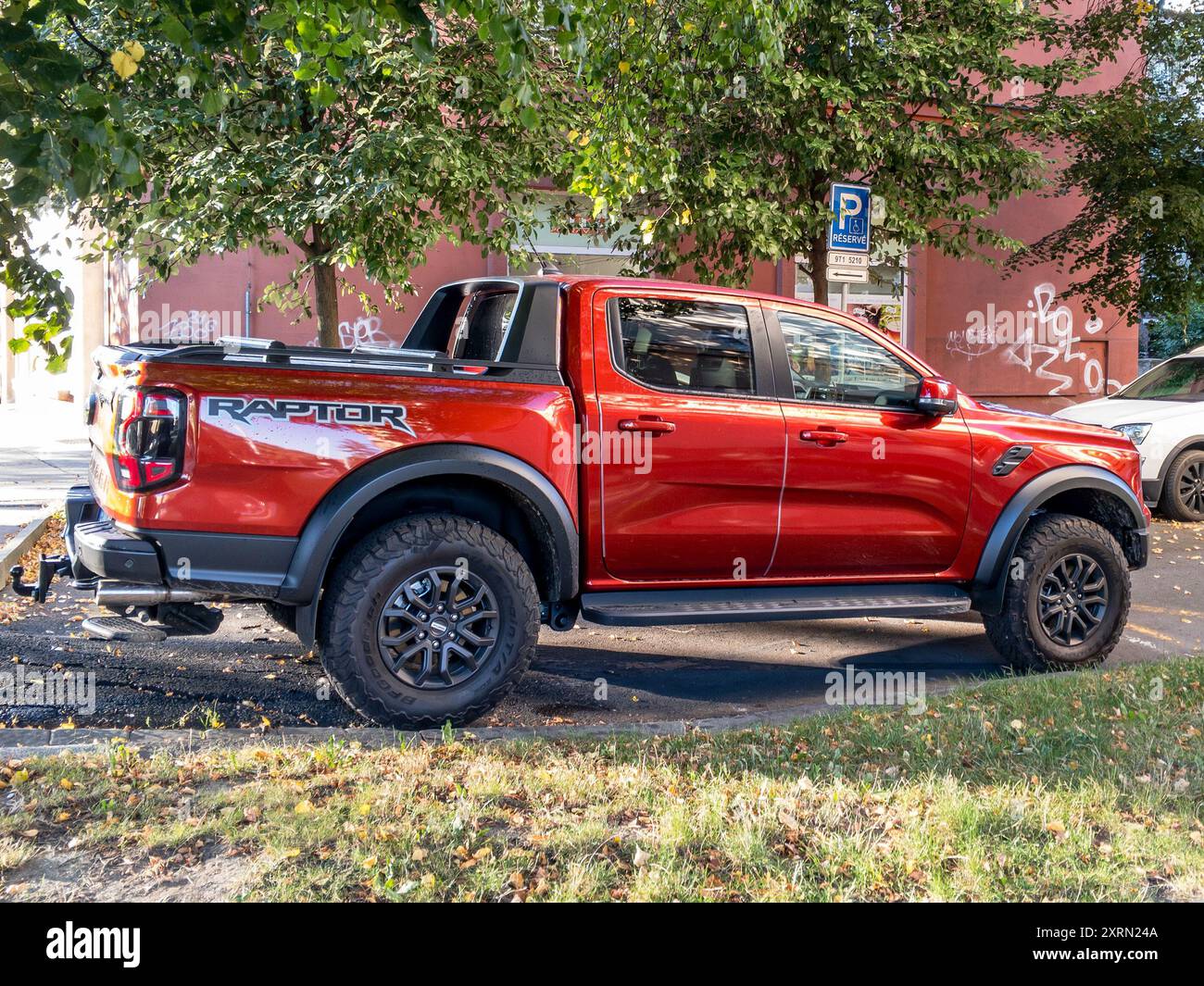 OSTRAVA, CZECH REPUBLIC - SEPTEMBER 20, 2023: Red Ford Ranger Raptor ...